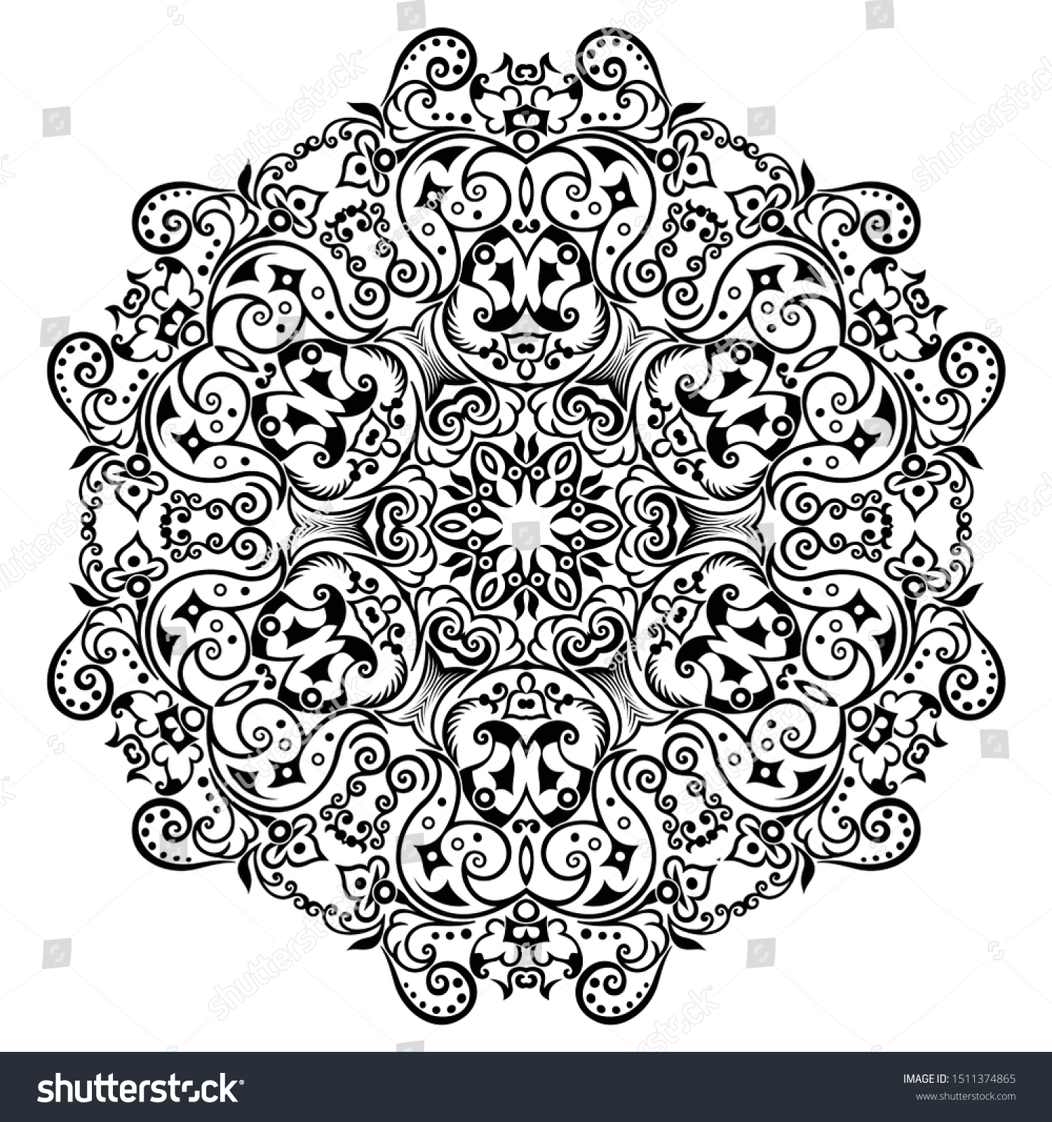 Vector Abstract Black Color Decorative Floral Stock Vector (Royalty ... Vector Abstract Black Color Decorative Floral Stock Vector (Royalty ...