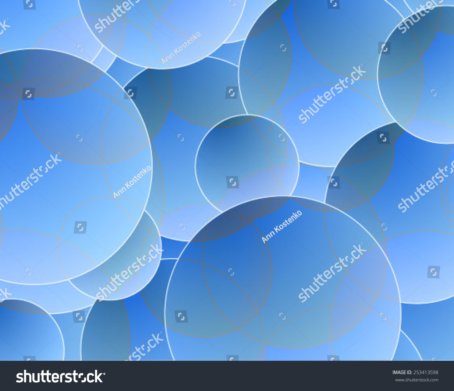 Vector Abstract Blue Background Bubbles Stock Vector (Royalty Free ...