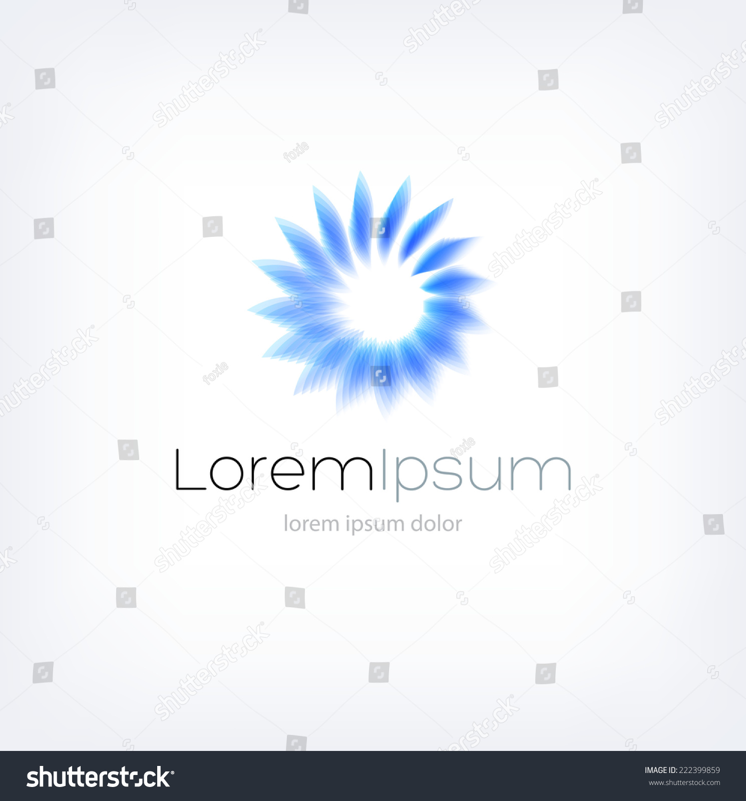 Vector Abstract Blue Logo Design Template Stock Vector (Royalty Free ...