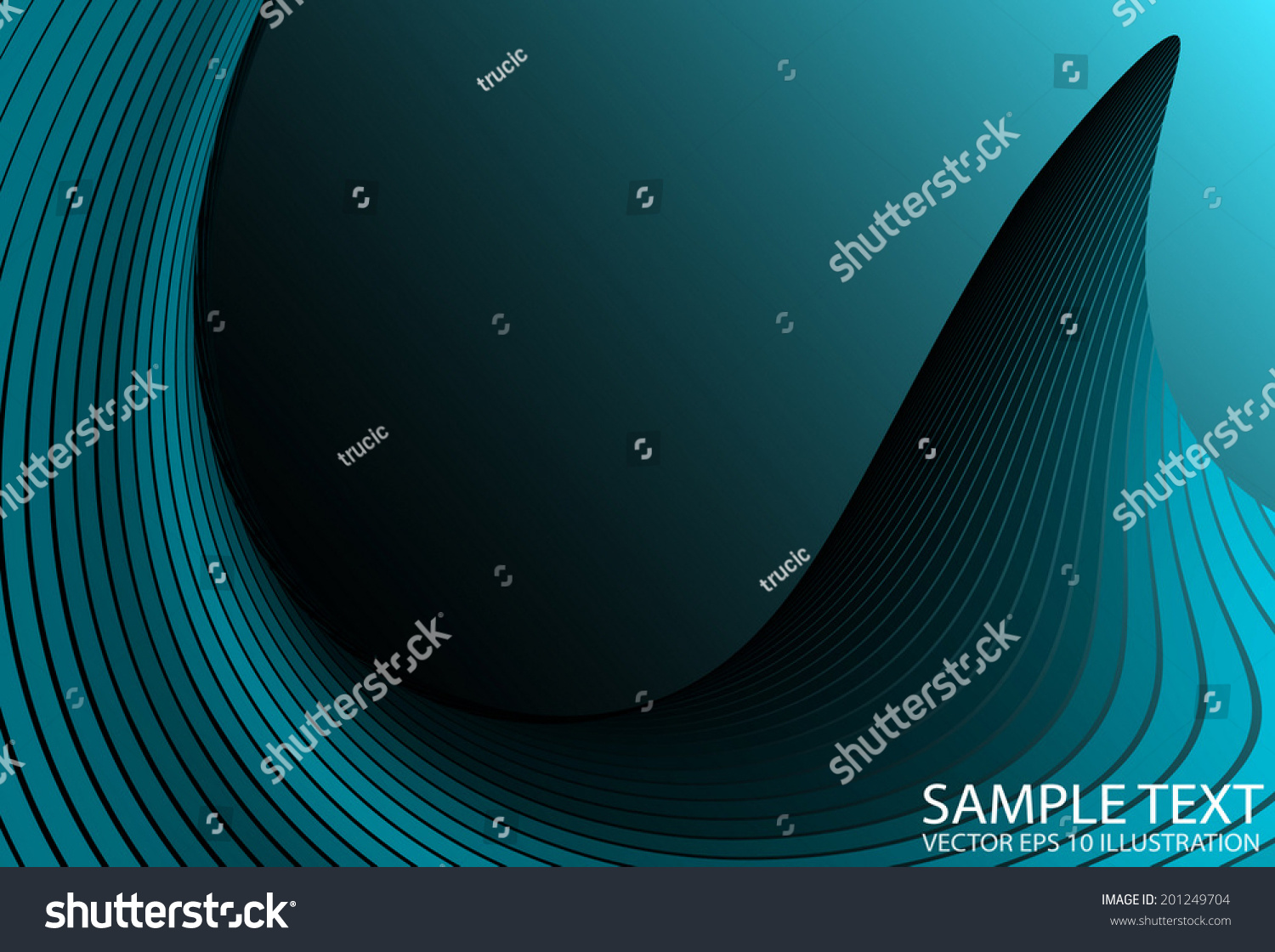 Vector Abstract Blue Shiny Shape Curved Stock Vector (Royalty Free ...