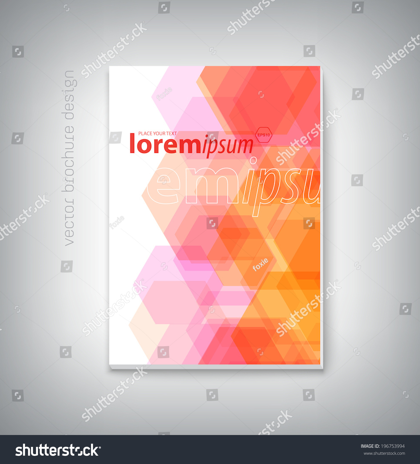 Vector Abstract Brochure Cover Design Geometric Stock Vector (Royalty ...