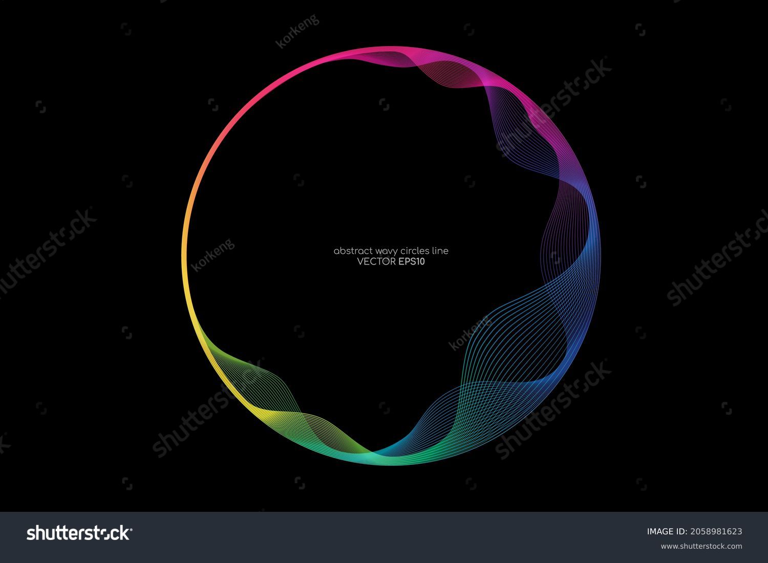 Vector Abstract Circles Lines Wavy Round Stock Vector (Royalty Free ... Vector Abstract Circles Lines Wavy Round Stock Vector (Royalty Free ...