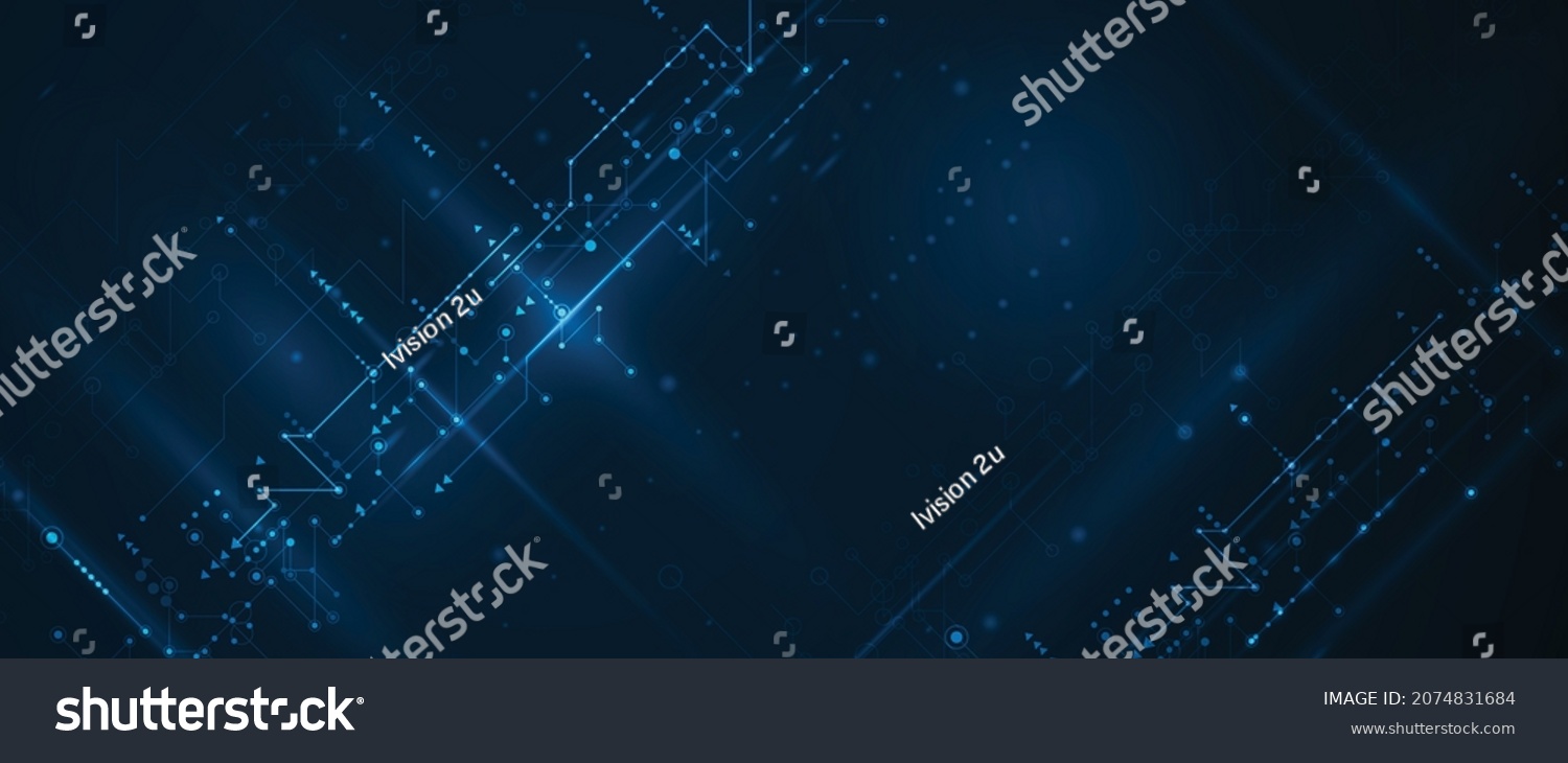 Vector Abstract Circuit Board Illustration High Stock Vector Royalty Free 2074831684