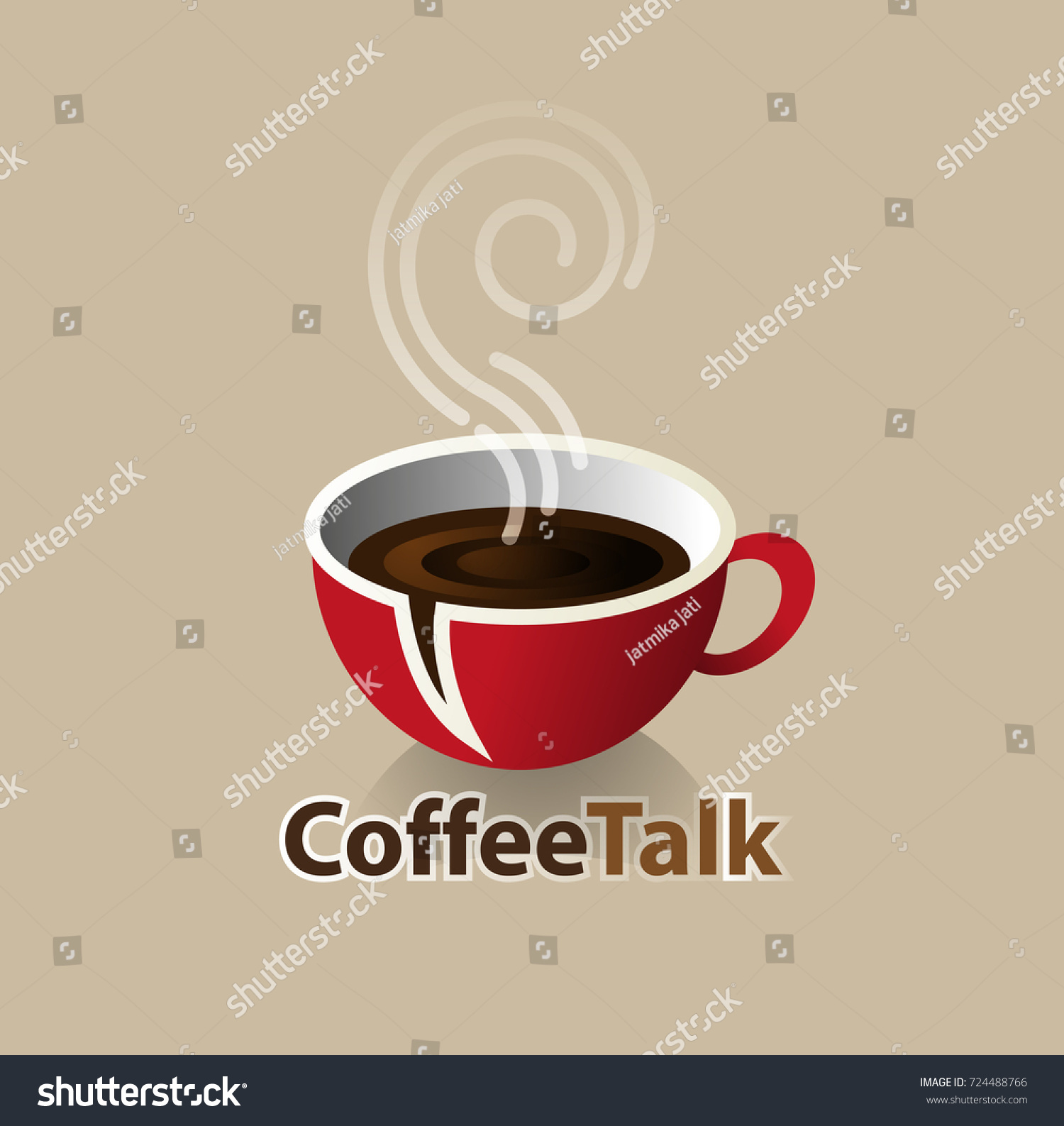 Vector Abstract Coffee Talk Symbol Stock Vector (Royalty Free) 724488766