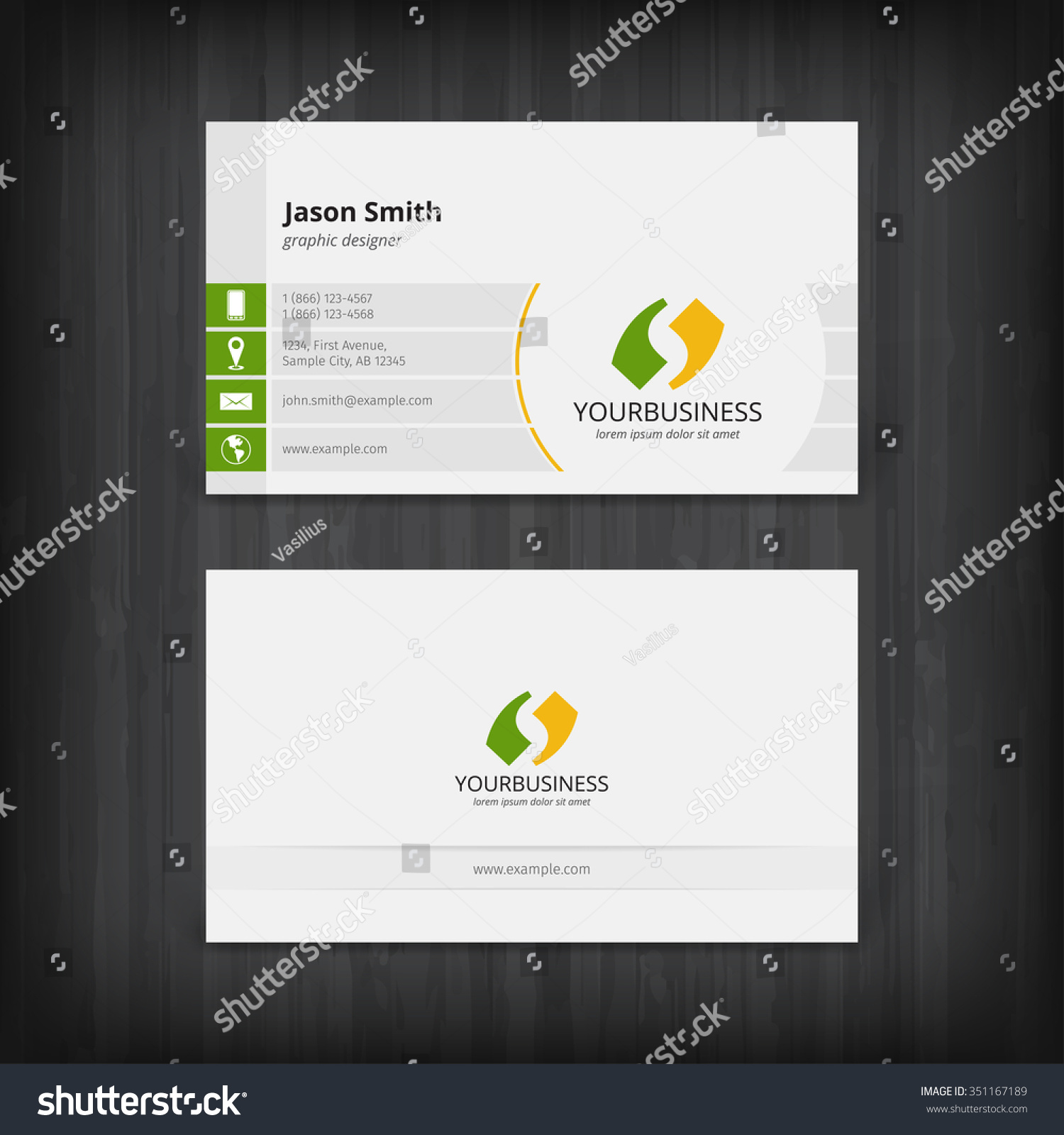 Vector Abstract Creative Business Cards Stock Vector (Royalty Free ...