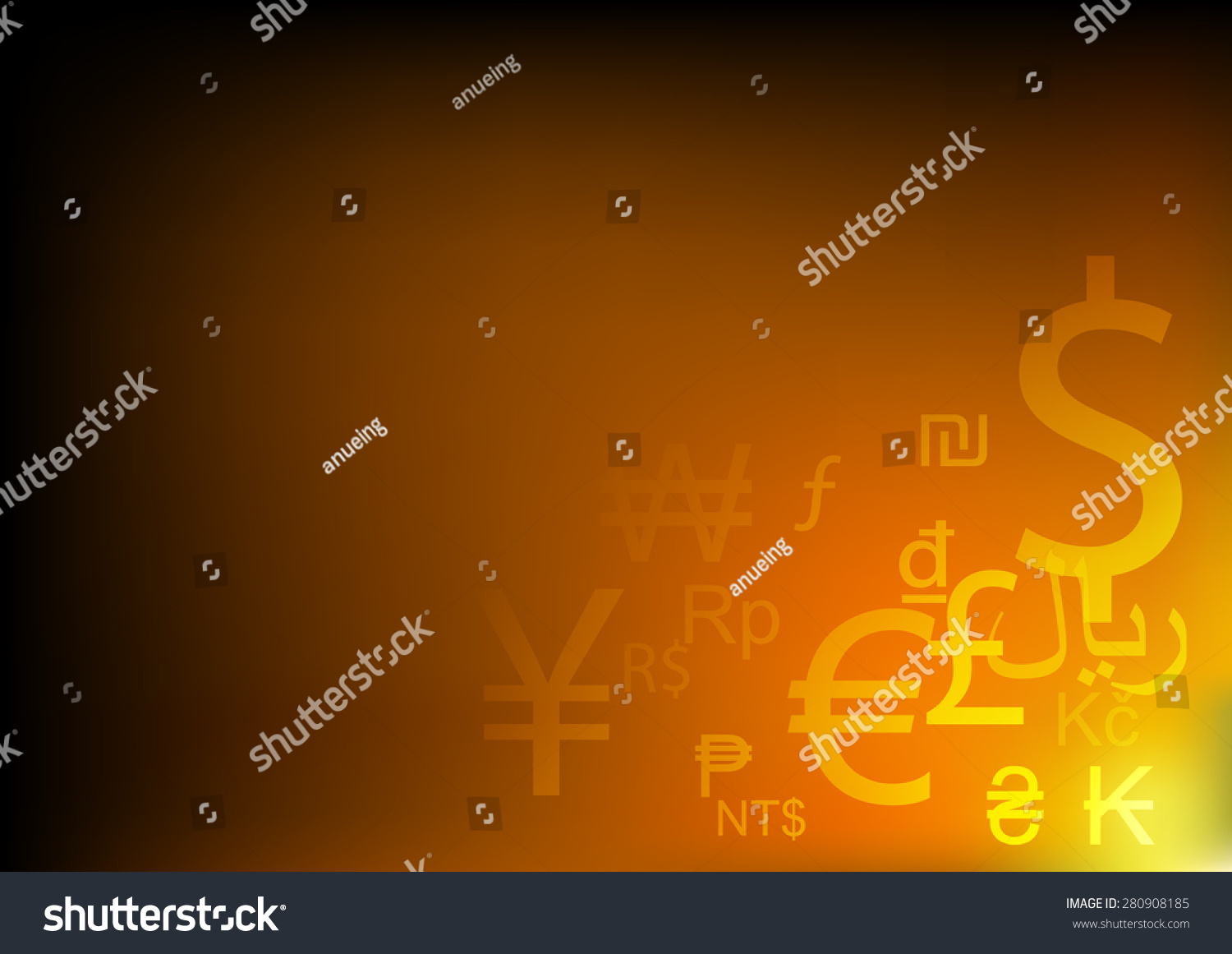 Vector Abstract Currency Symbols Background: vector de stock (libre de ...
