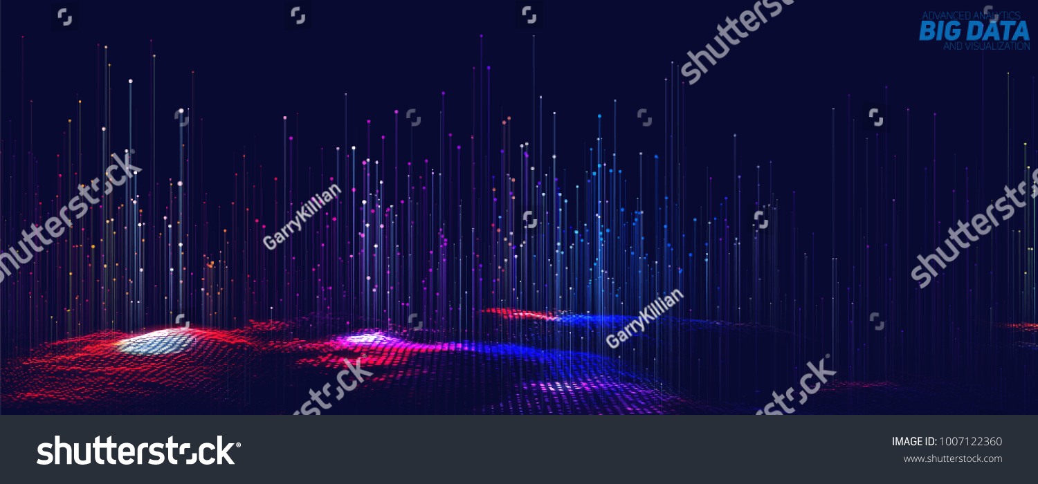 Vector Abstract 3d Big Data Visualization Stock Vector Royalty Free 1007122360 Shutterstock