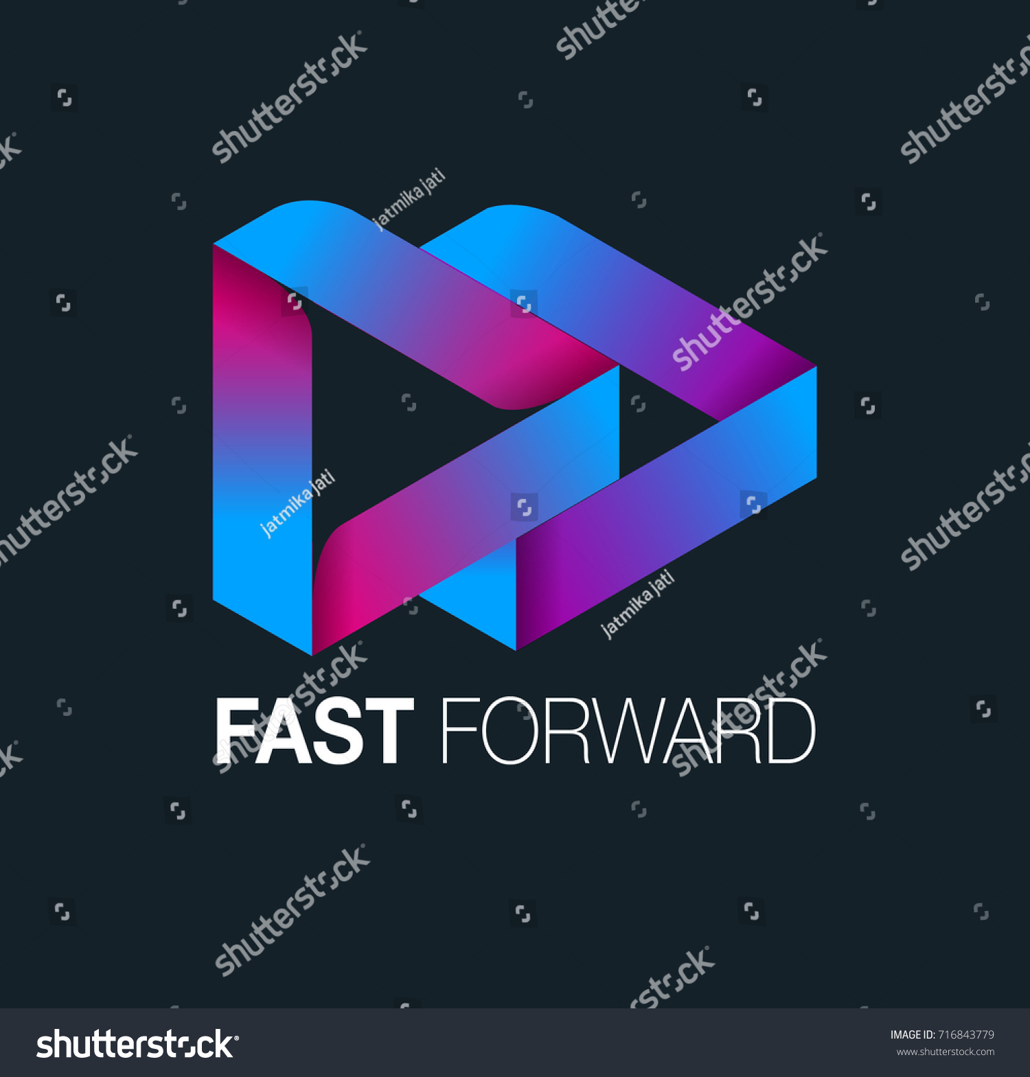 Vector Abstract Fast Forward Symbol Stok Vektör (Telifsiz) 716843779 ...
