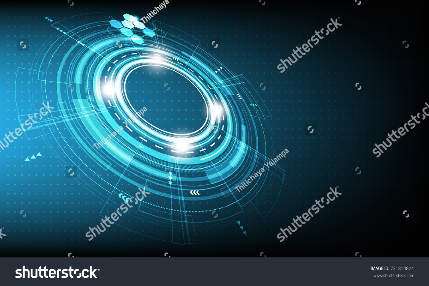 Vector Abstract Future Circle Technology Design Stock Vector (Royalty ...