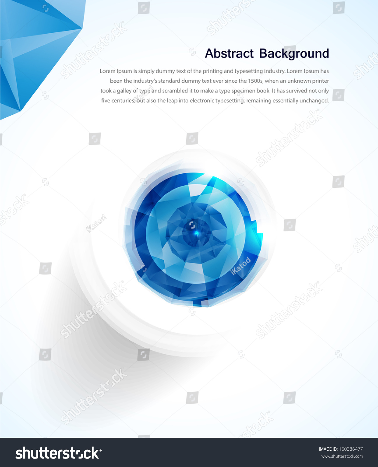 Vector Abstract Gem Blue Ice Stock Vector (Royalty Free) 150386477 ...