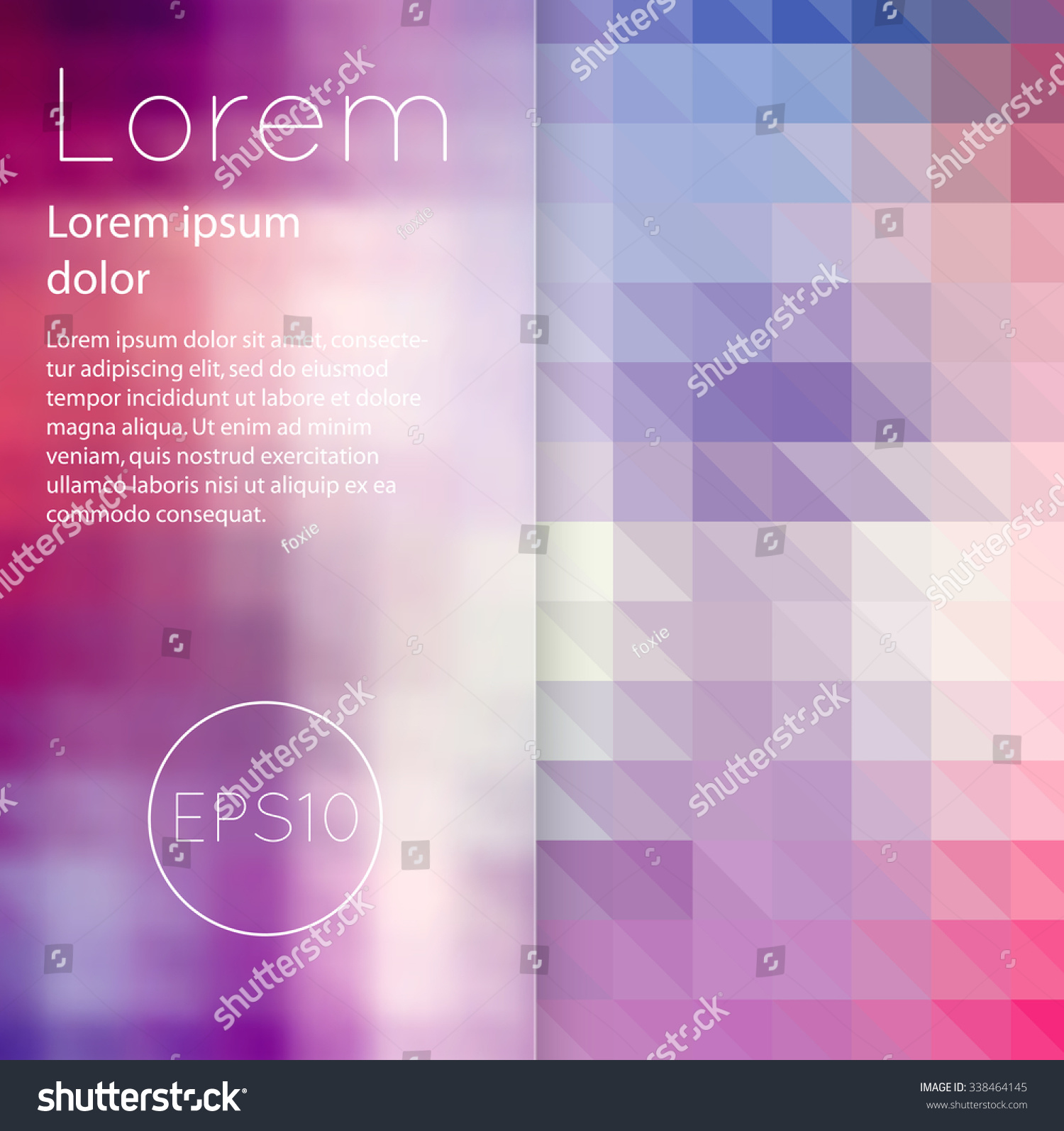 Vector Abstract Geometric Flyer Design Modern Stock Vector (Royalty ...