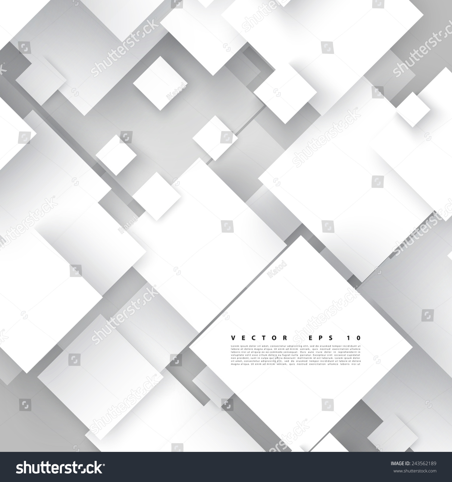 Vector Abstract Geometric Shape Gray Cubes Stock Vector (Royalty Free ...