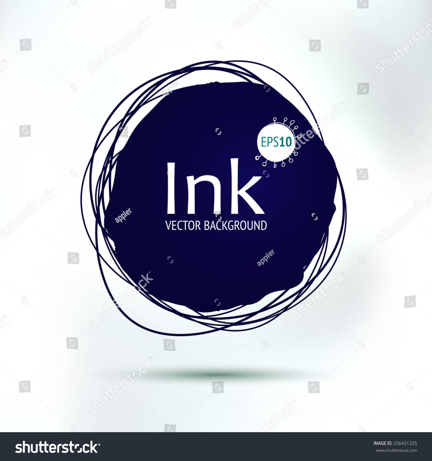 Vector Abstract Hand Drawing Circle Blob Stock Vector (Royalty Free ...