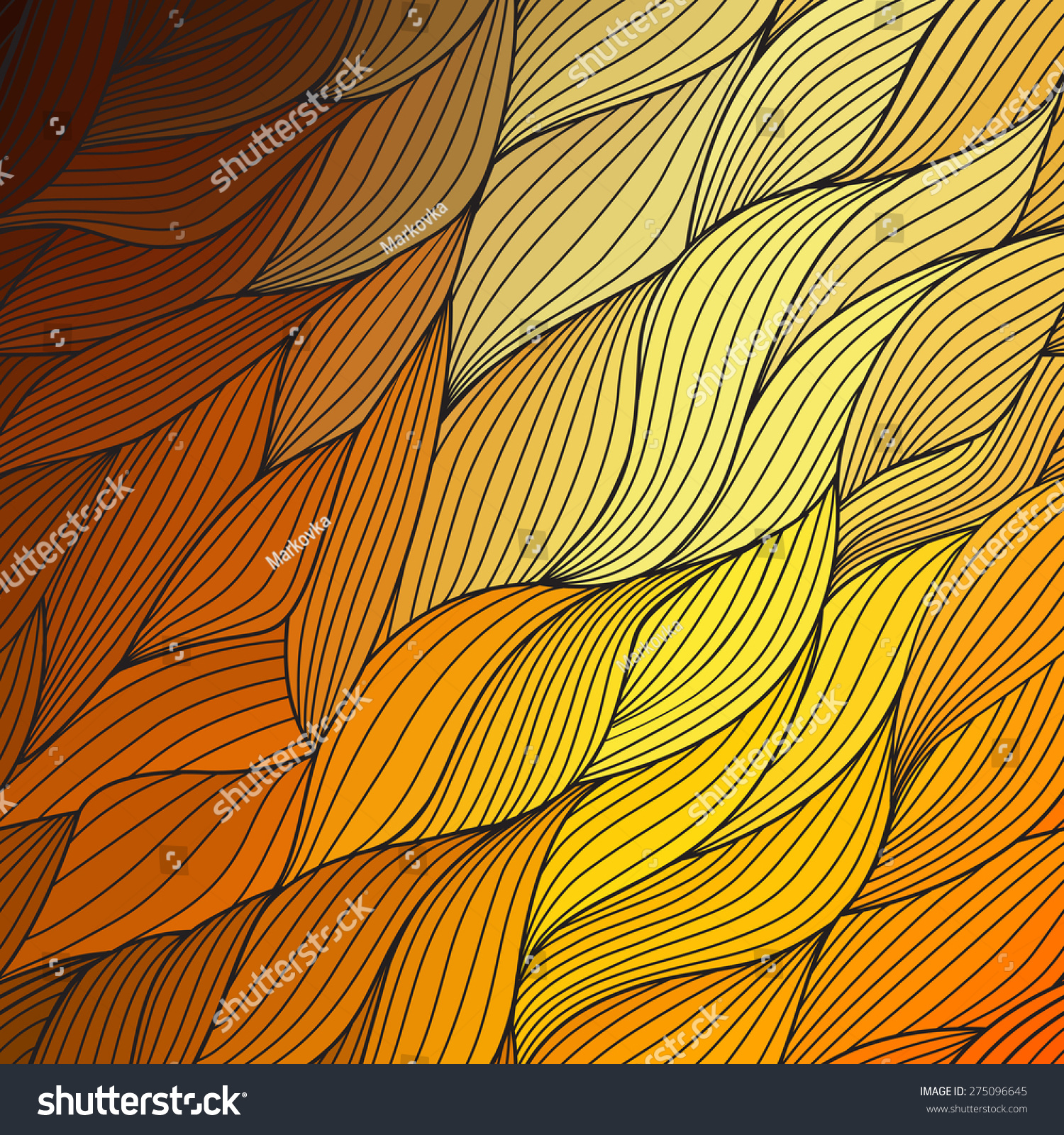 Vector Abstract Handdrawn Waves Texture Wavy Stock Vector (Royalty Free ...