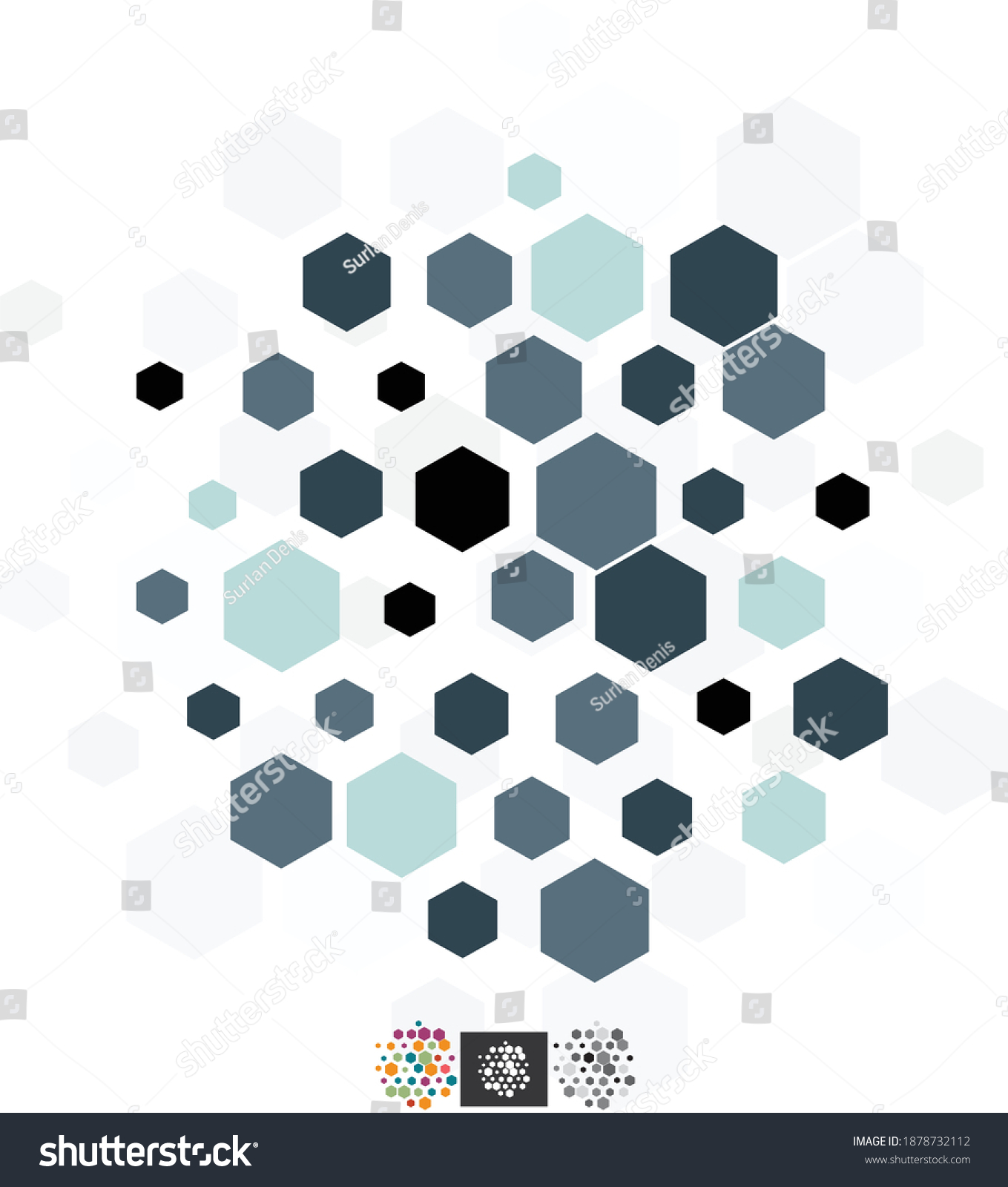 Vector Abstract Hexagon Shapes Logo Stock Vector (Royalty Free ...