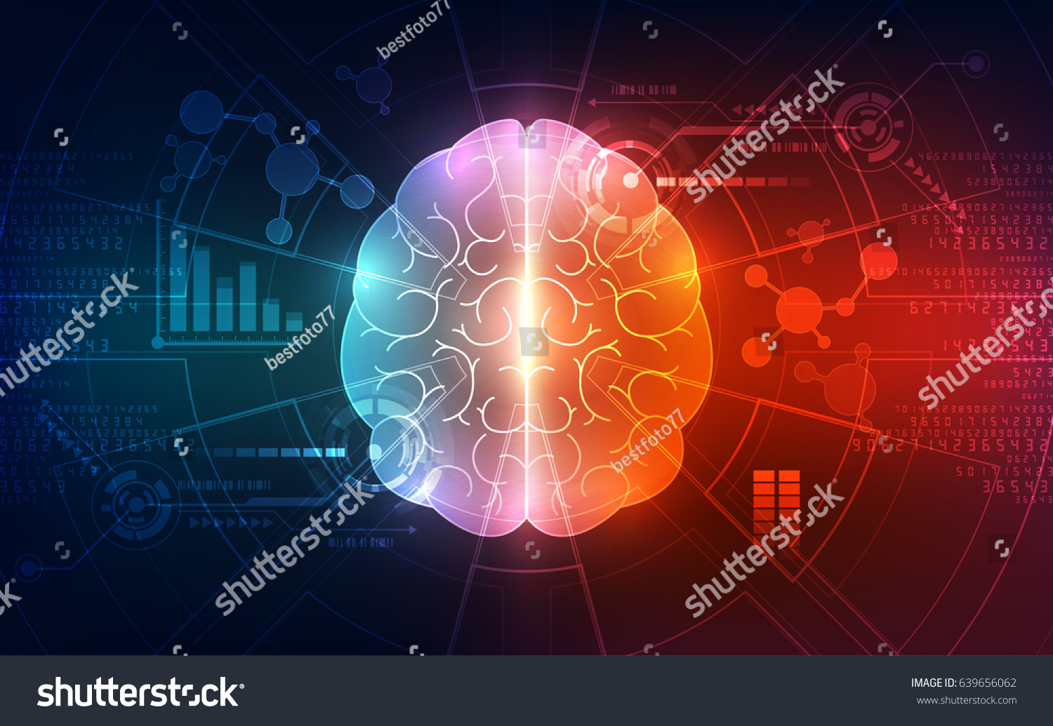 Vector Abstract Human Brain On Technology Stock Vector (Royalty Free ... Vector Abstract Human Brain On Technology Stock Vector (Royalty Free ...