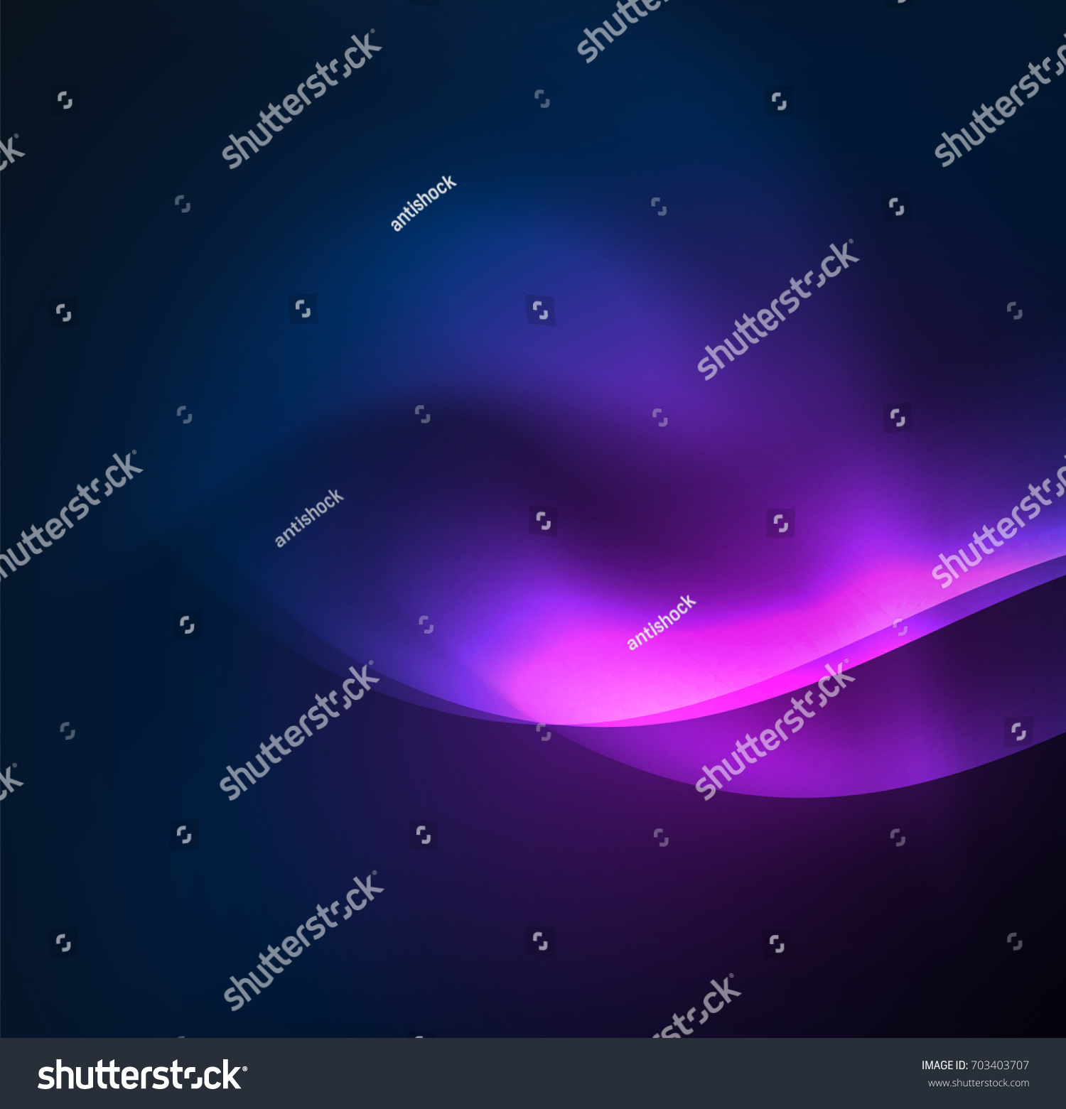 Vector Abstract Illuminated Neon Waves Stock Vector (Royalty Free ...
