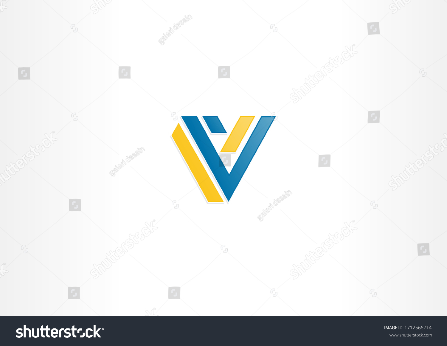 Vector Abstract Inverted Pyramid Logo Template Stock Vector (Royalty ...