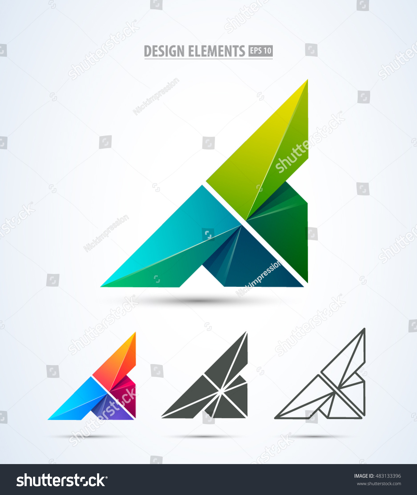 Vector Abstract Letter Design Logo Elements Stock Vector (Royalty Free ...