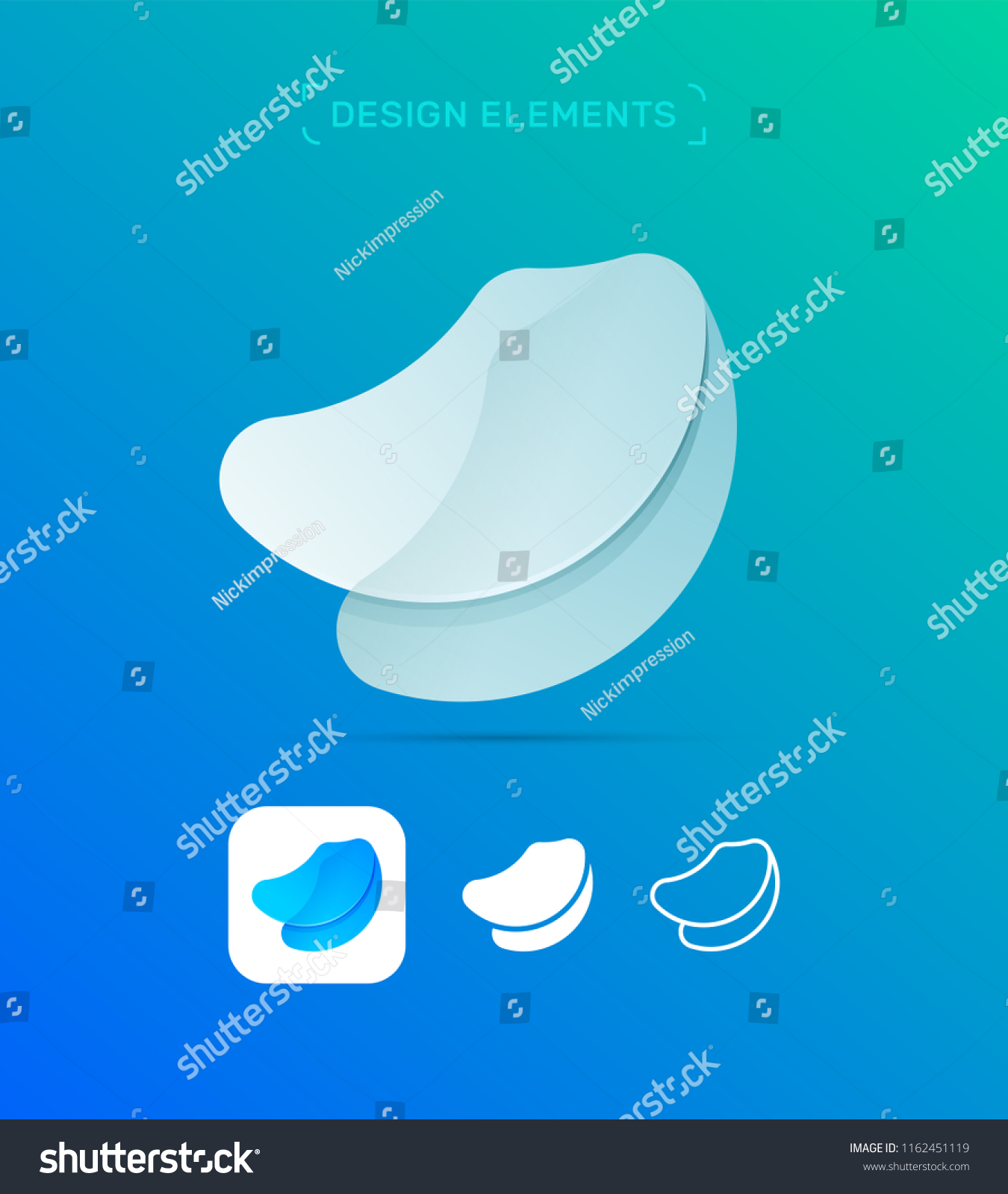 Vector Abstract Logo Design Elements Material Stock Vector (Royalty ...