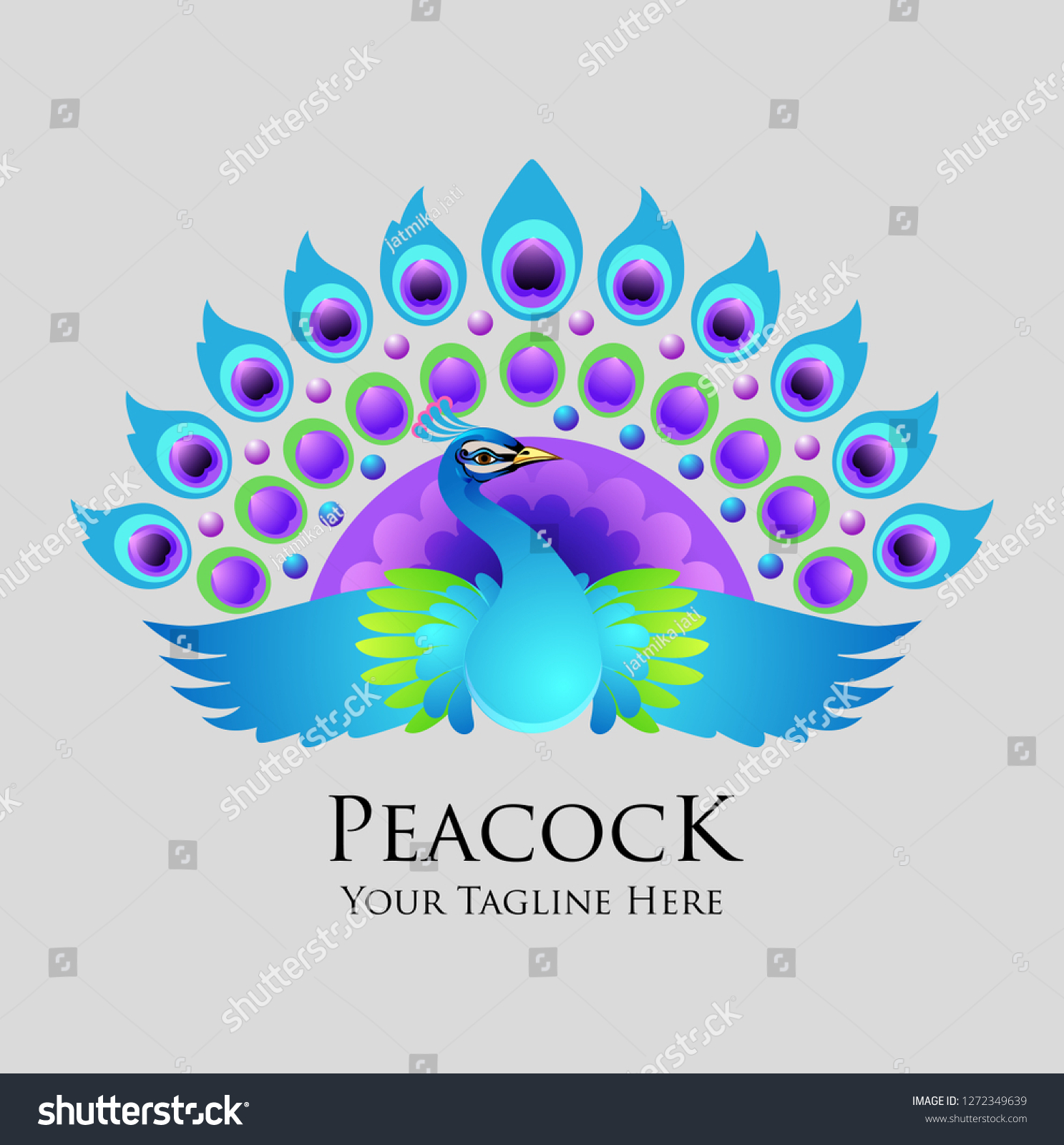 Vector Abstract Modification Peacock Symbol Stock Vector (Royalty Free ...