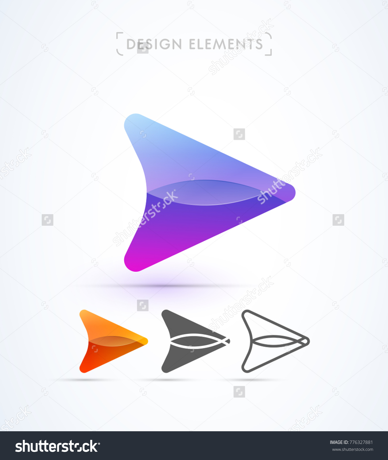 Vector Abstract Navigation Arrow Map Logo: vector de stock (libre de ...