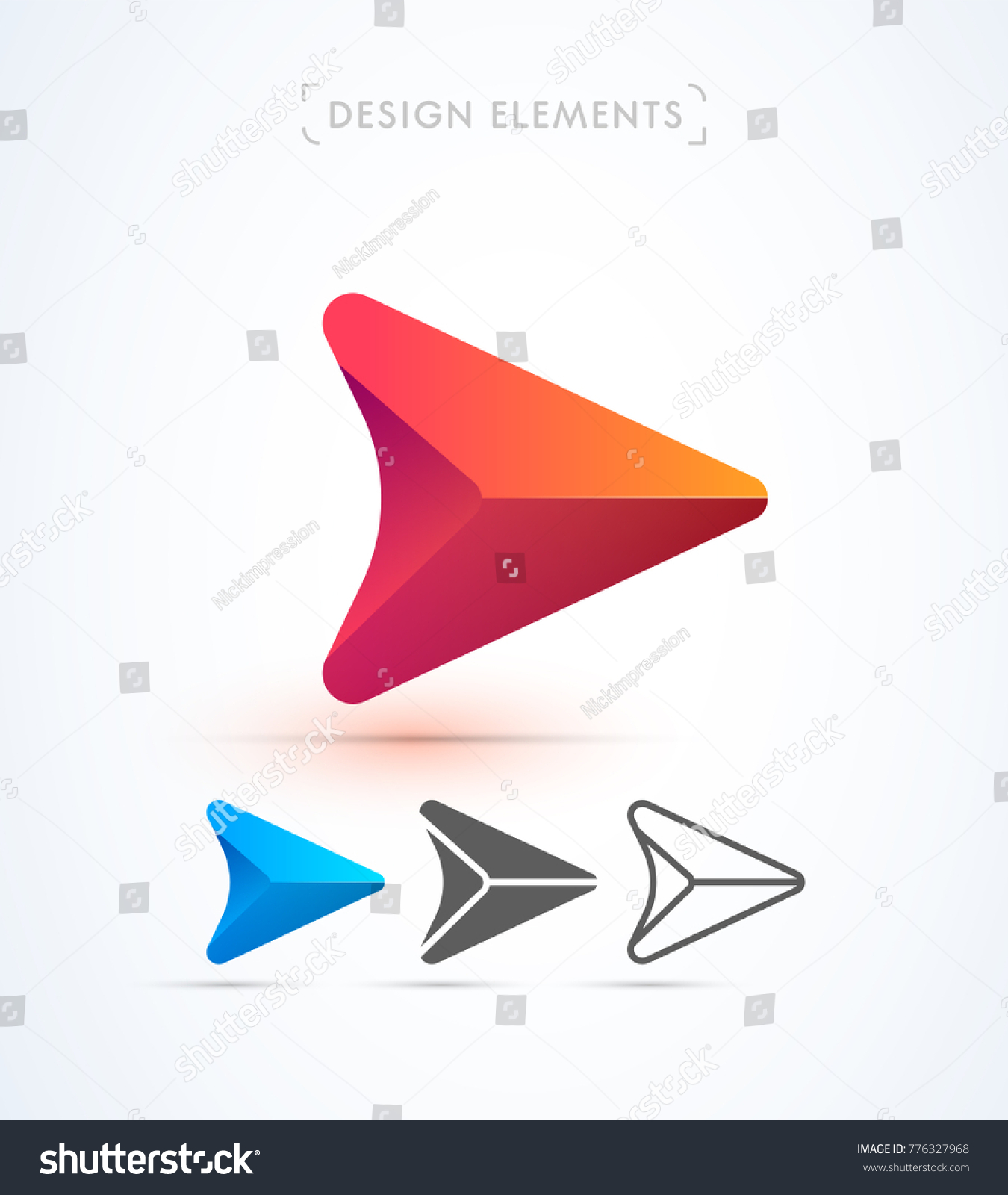 Vector Abstract Navigation Arrow Map Logo Stock Vector (Royalty Free ...