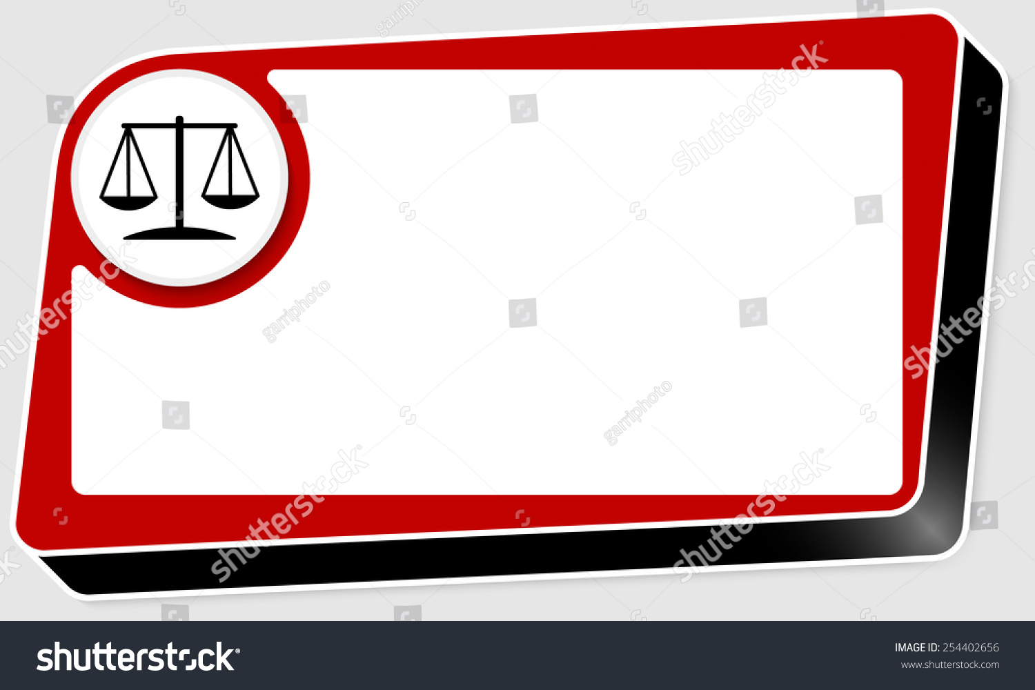 Vector Abstract Red Box Law Symbol Stock Vector (Royalty Free ...