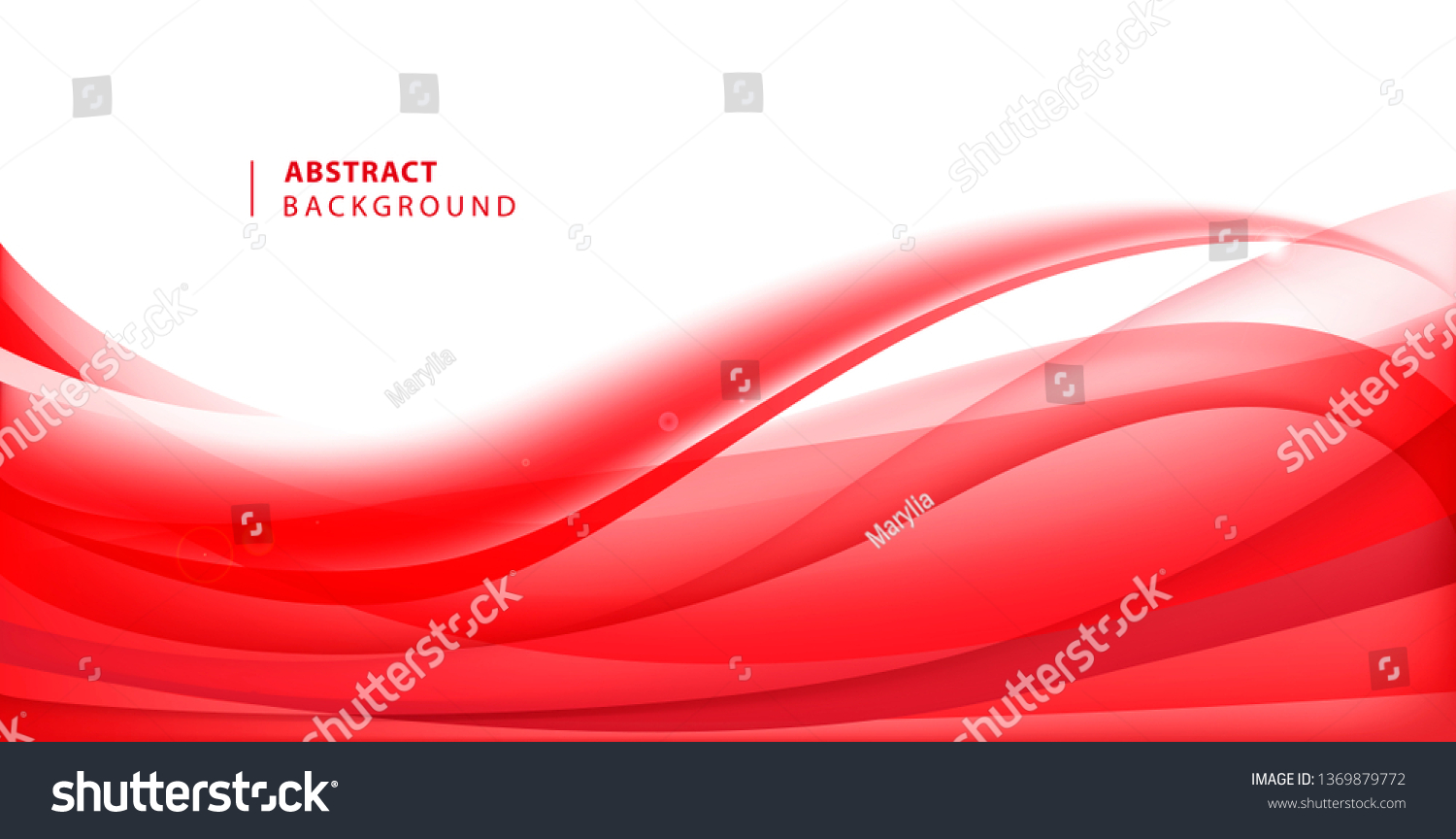 Vector Abstract Red Wavy Background Curve Stock Vector (Royalty Free ...
