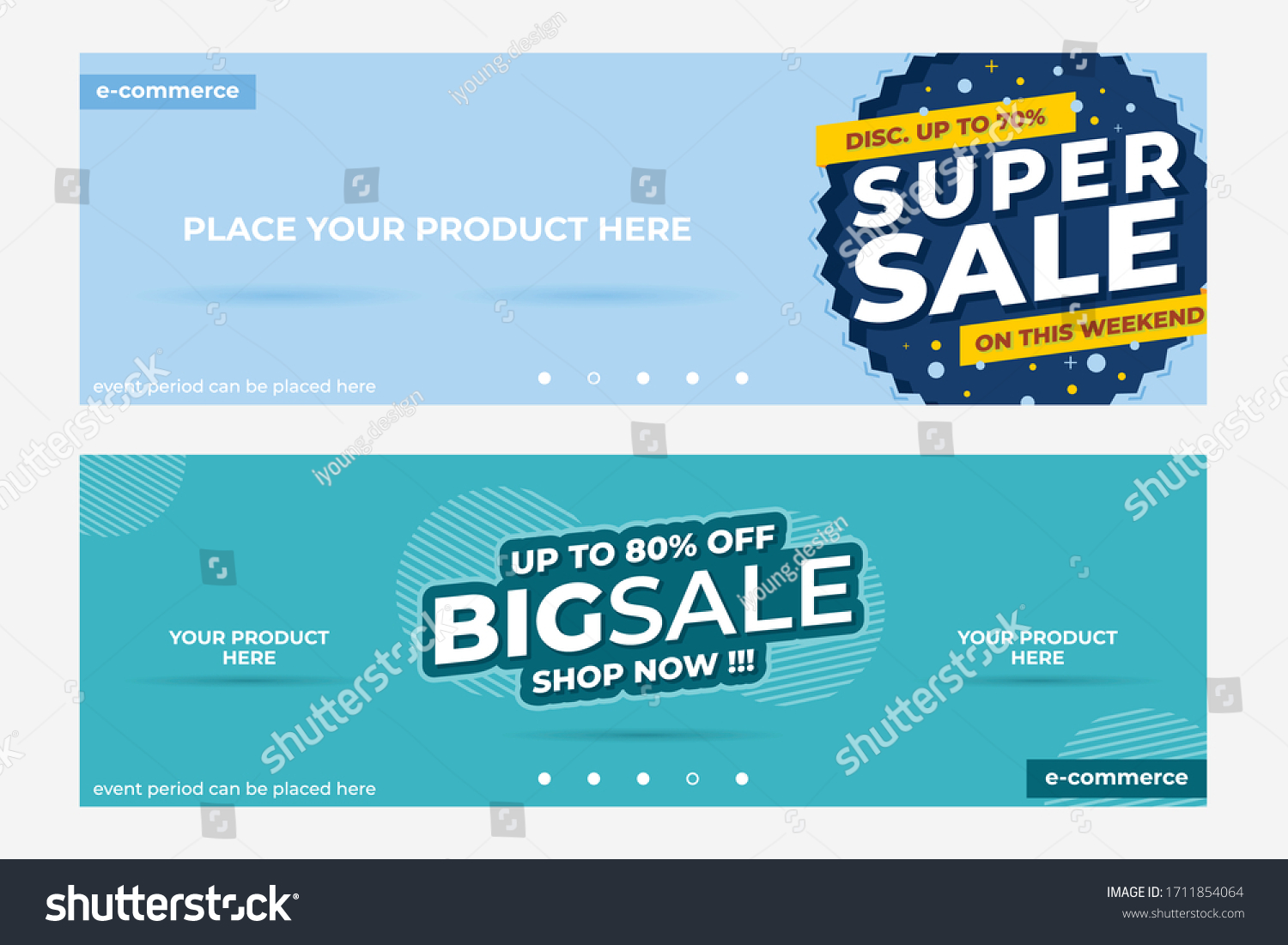 Vector Abstract Sales Promotion Banner Template Stock Vector (Royalty ...