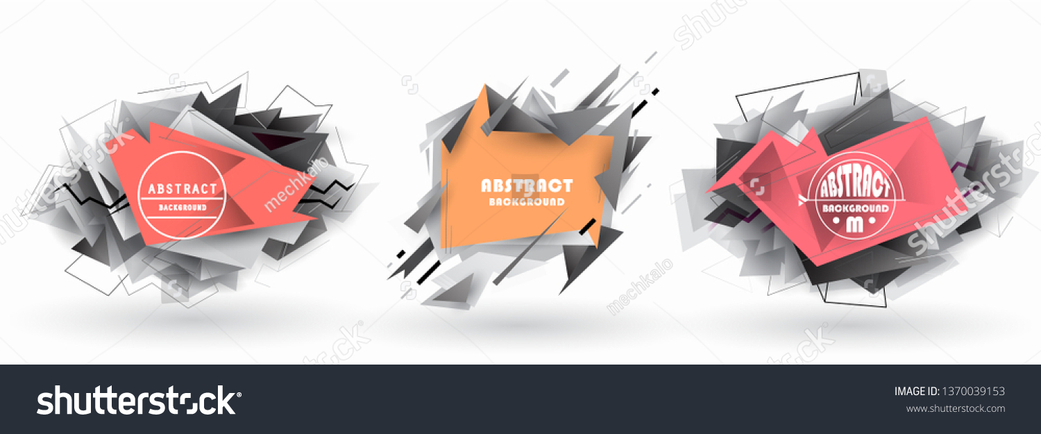Vector Abstract Shape Colorful Creative Frames Stock Vector (Royalty ...