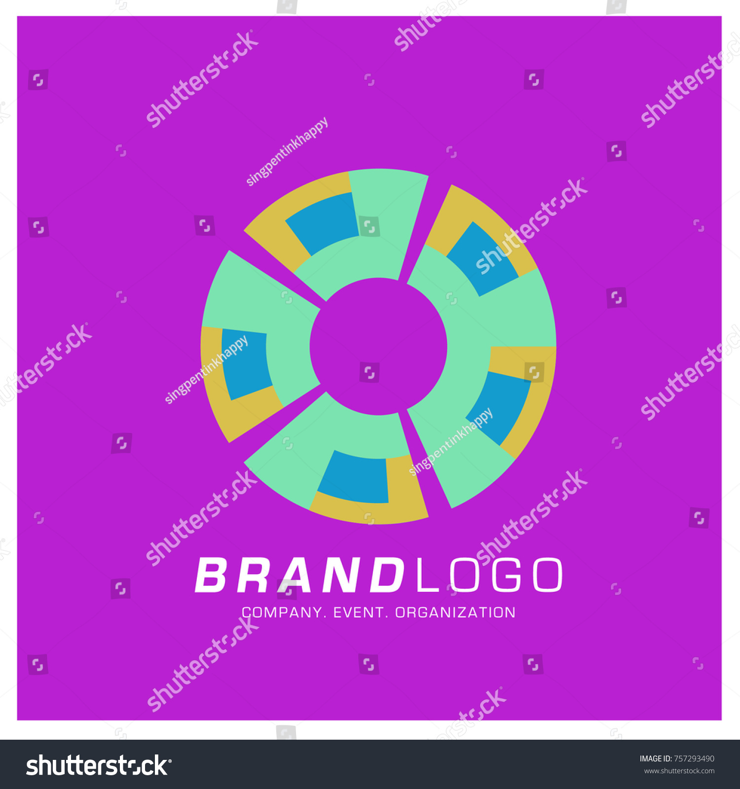 Vector Abstract Simple Colorful Logo Design Stock Vector (Royalty Free ...