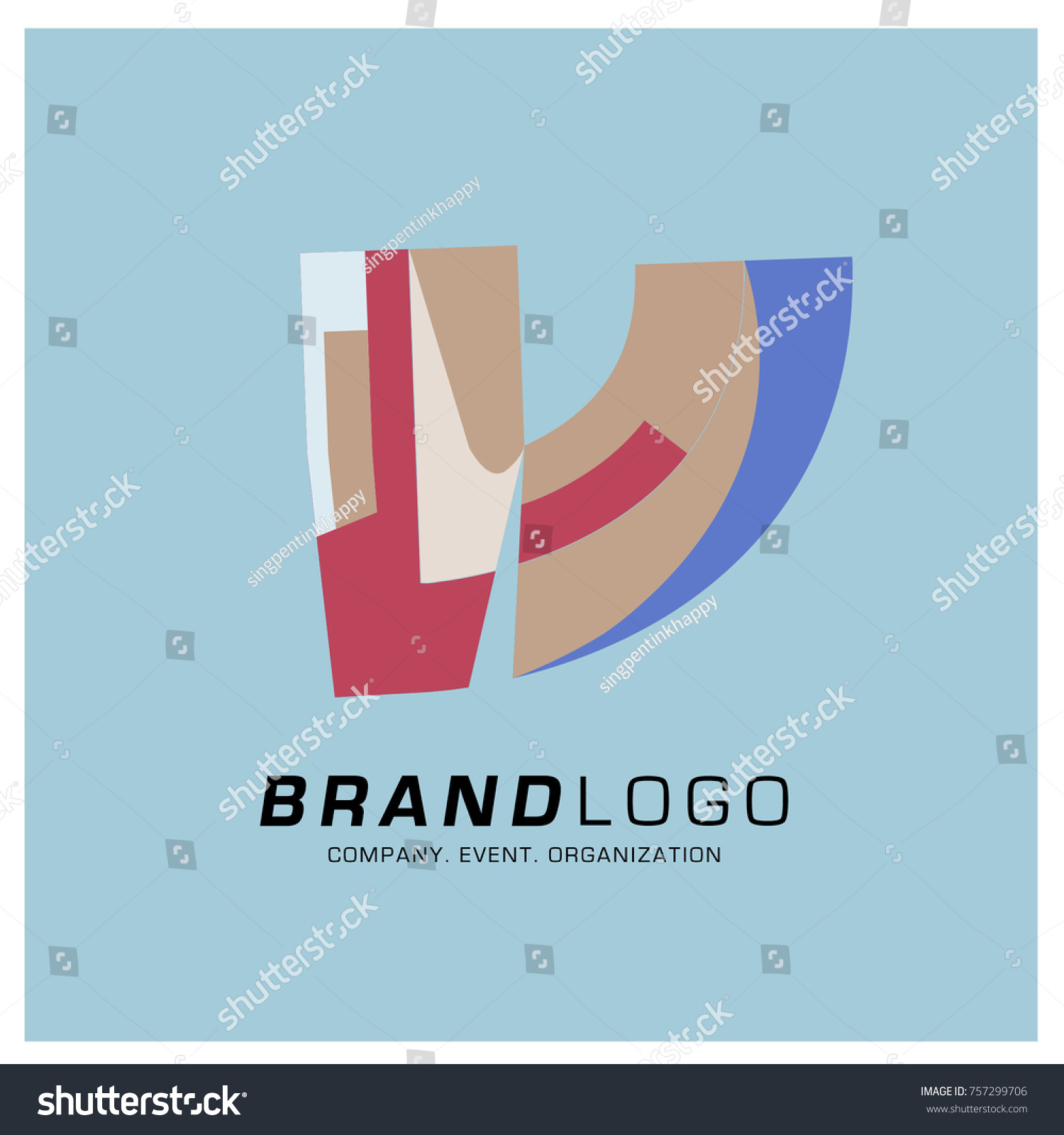 Vector Abstract Simple Colorful Logo Design Stock Vector (Royalty Free ...