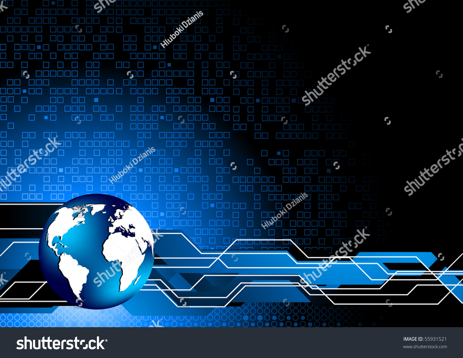 Vector Abstract Tech Background Clipart 스톡 벡터(로열티 프리) 55931521 ...