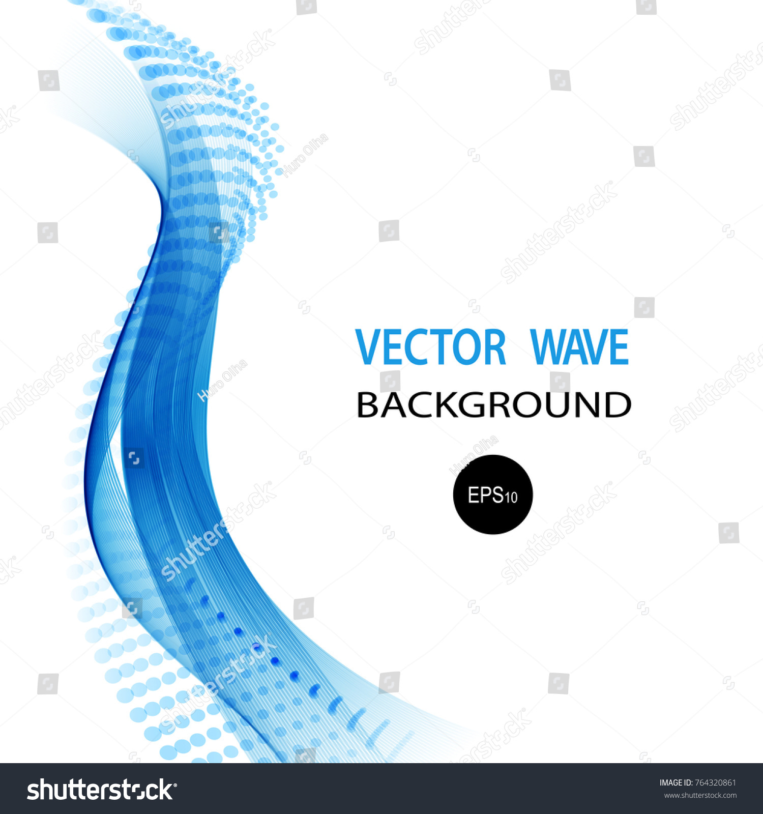 Vector Abstract Wave Background Blue Vertical Stock Vector (Royalty ...