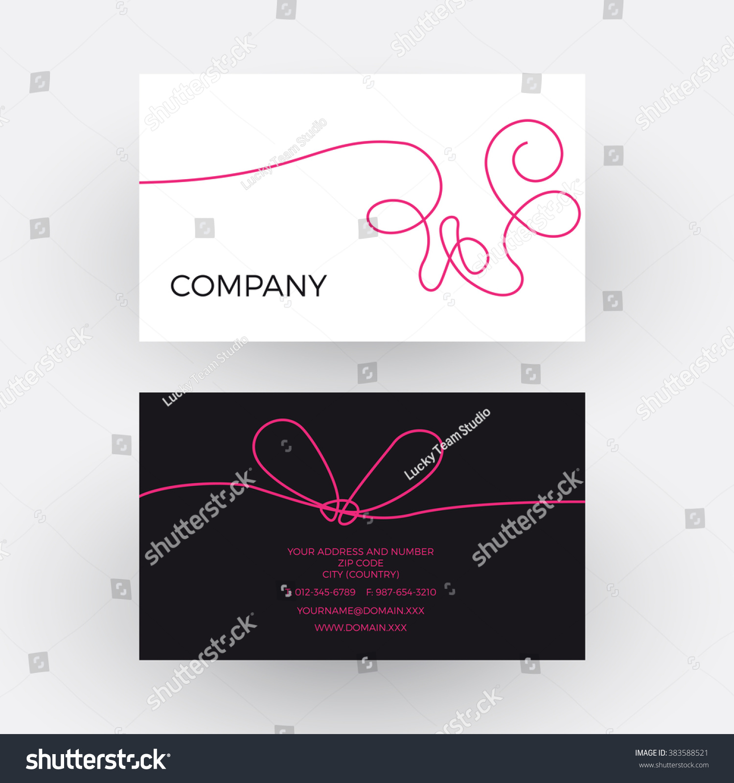 Vector Abstract Woolen Thread Business Card Stock Vector (Royalty Free ...
