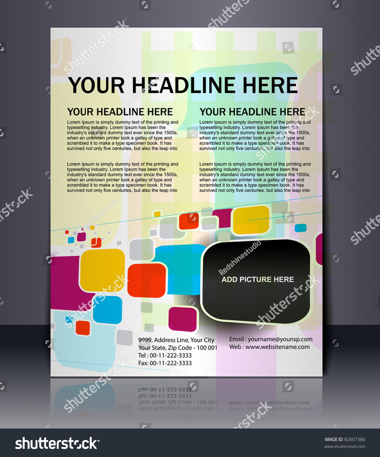 Vector Advertising Brochure Design Template Stock Vector (Royalty Free ...