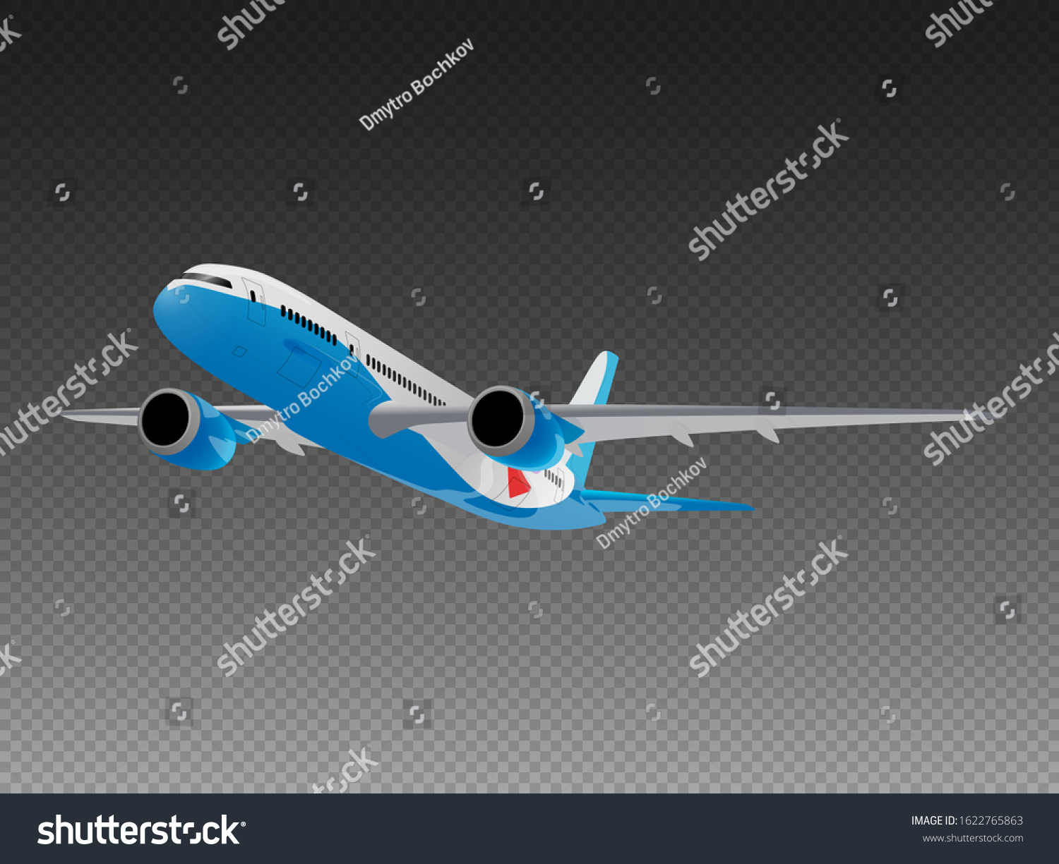 Vector Airplane On Transparent Background Takeoff Stock Vector (Royalty ...