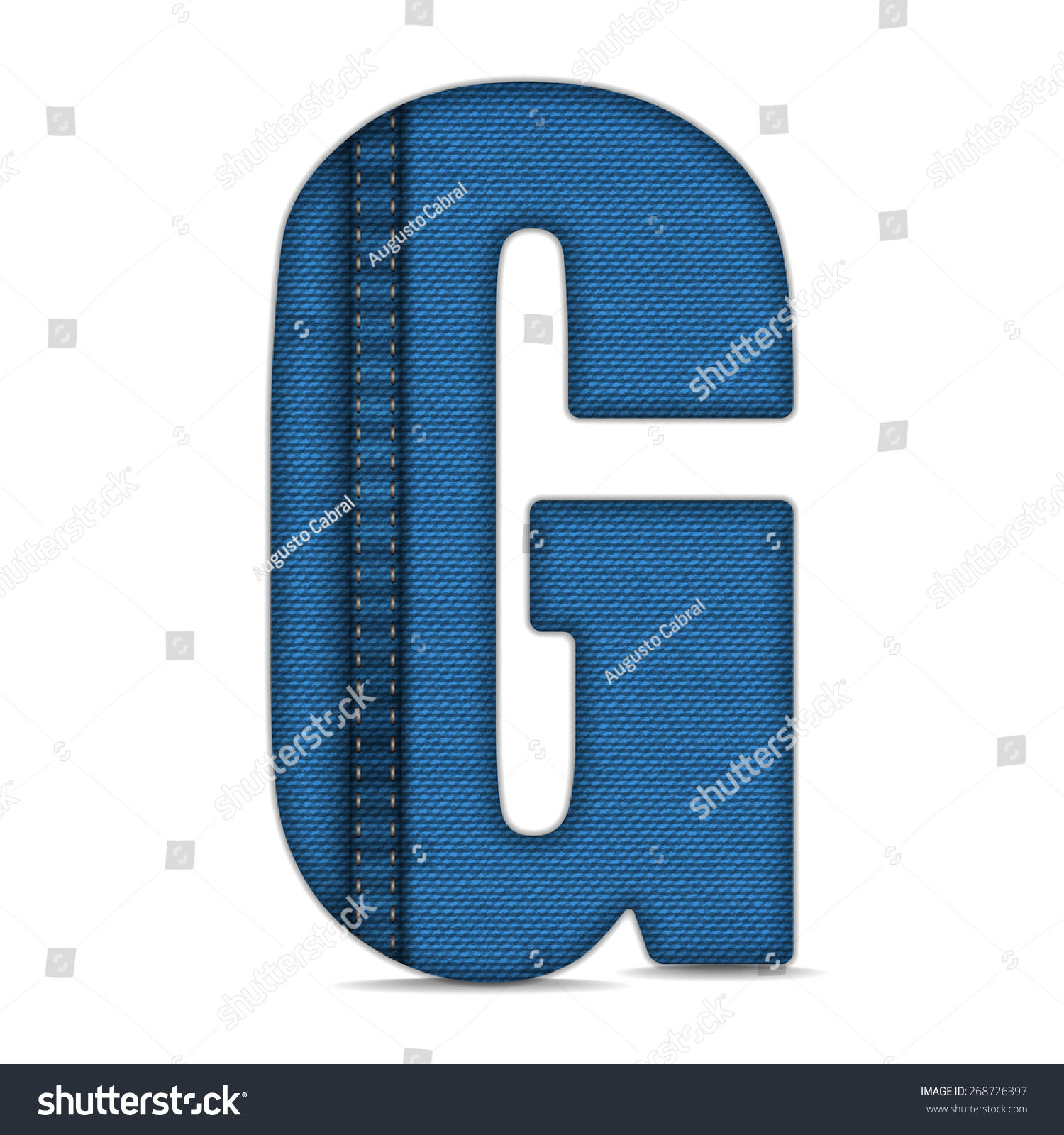 Vector Alphabet Blue Jeans Letter Stock Vector (Royalty Free) 268726397 ...