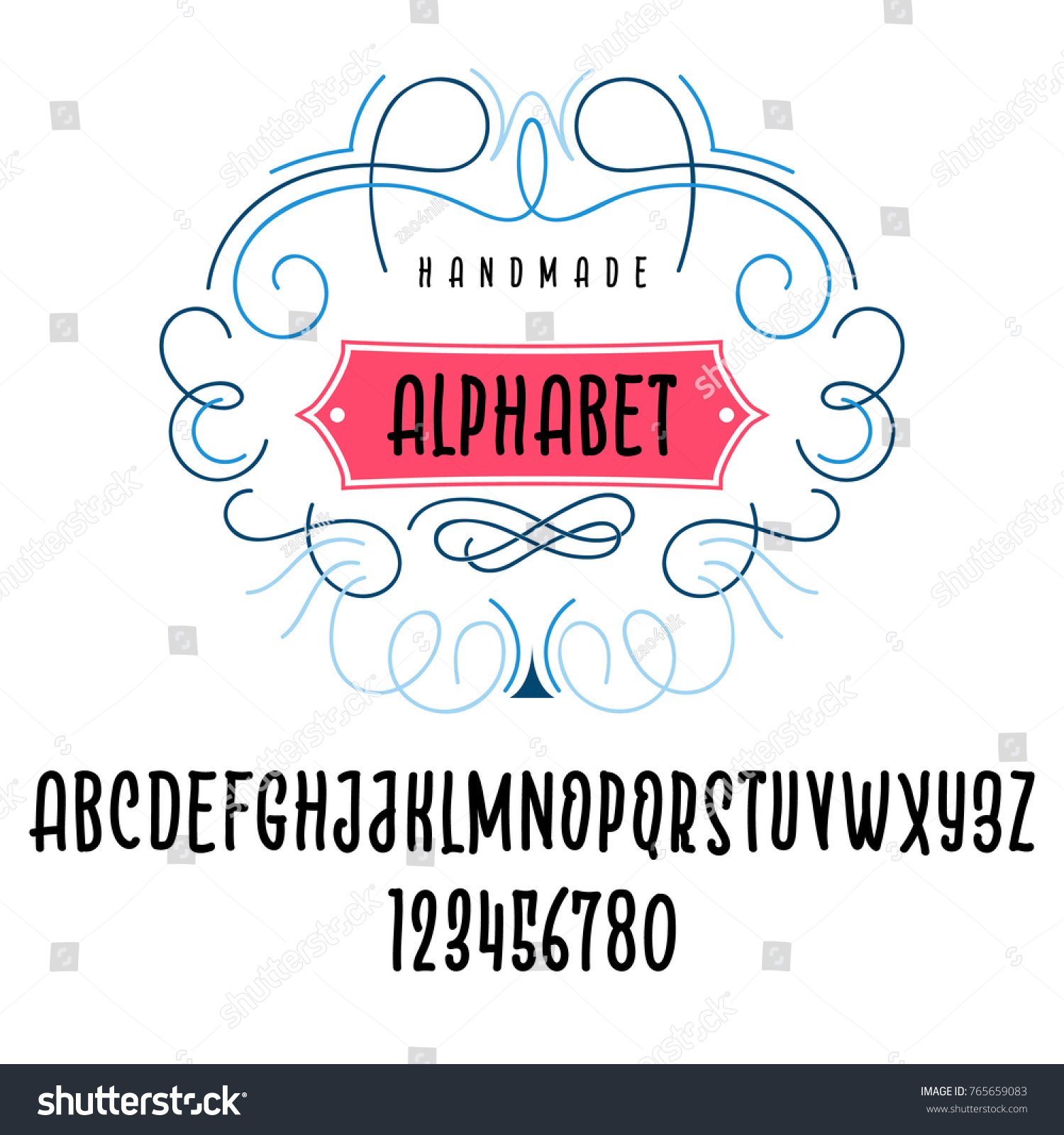 Vector Alphabet Calligraphic Font Unique Custom Stock Vector (Royalty ... Vector Alphabet Calligraphic Font Unique Custom Stock Vector (Royalty ...