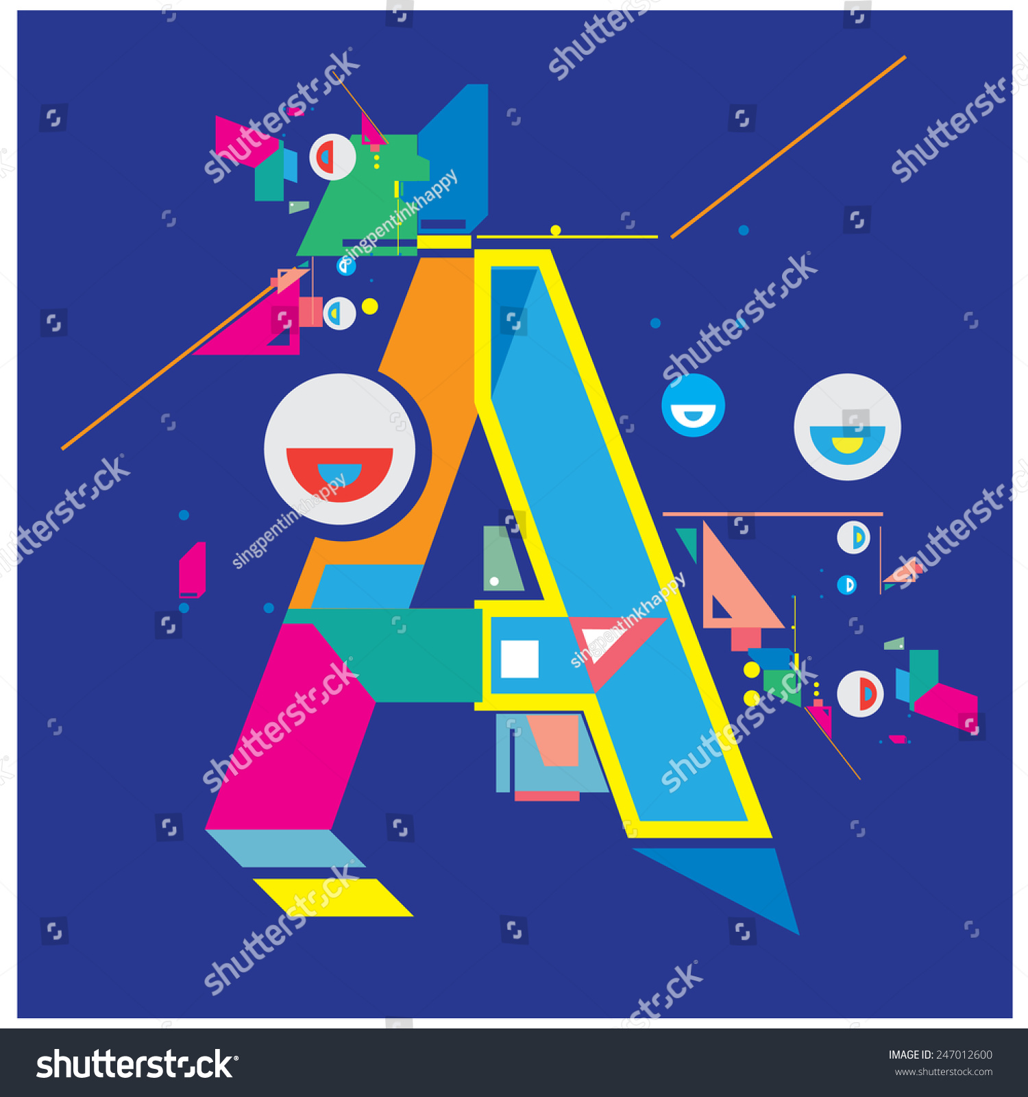 Vector Alphabet Letter Stock Vector (Royalty Free) 247012600 | Shutterstock