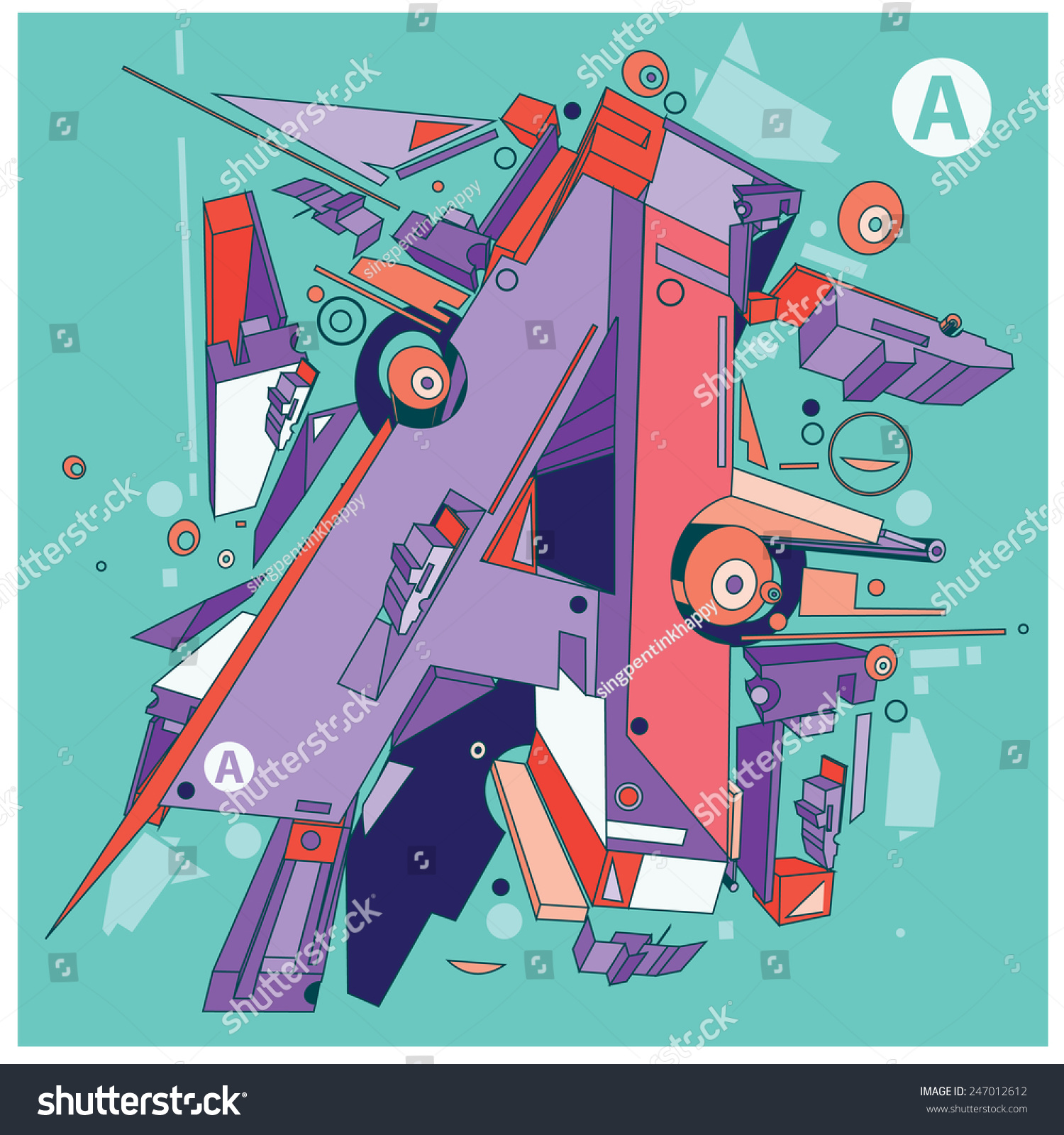 Vector Alphabet Letter Stock Vector (Royalty Free) 247012612 | Shutterstock