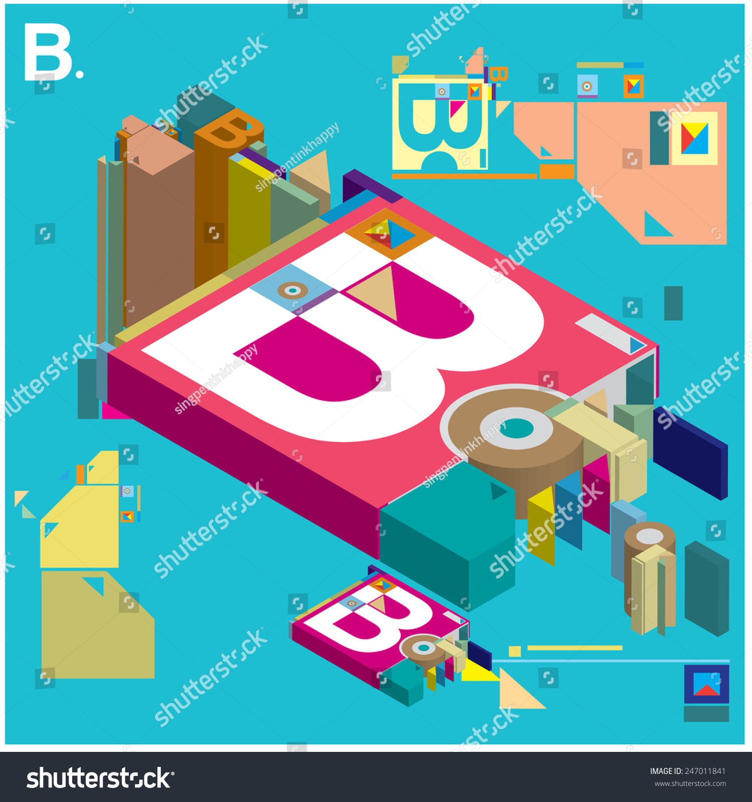 Vector Alphabet Letter B Stock Vector (Royalty Free) 247011841
