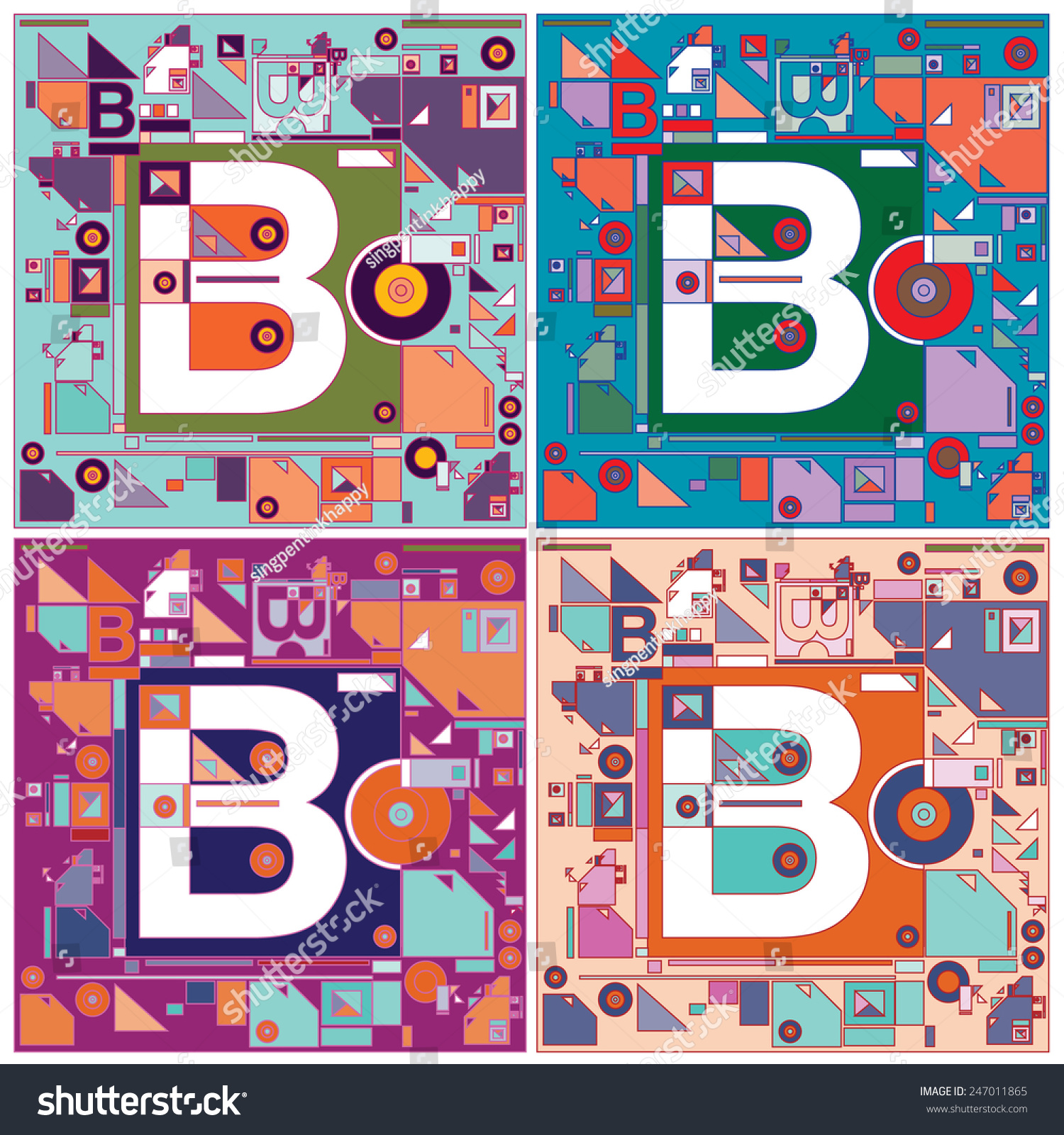 Vector Alphabet Letter B Stock Vector (Royalty Free) 247011865