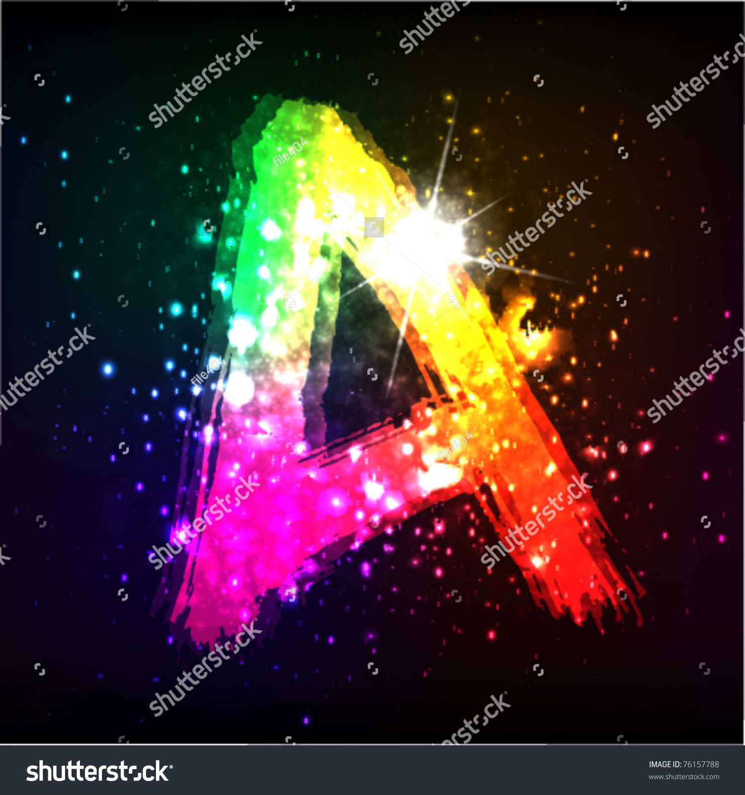 Vector Alphabet Neon Letter Stock Vector (Royalty Free) 76157788 ...