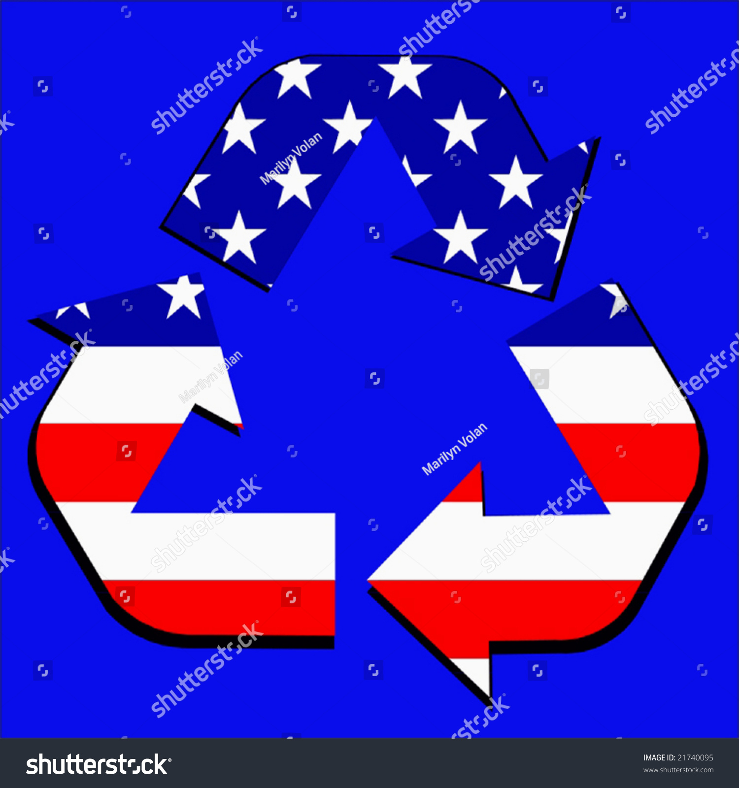 Vector American Recycle Symbol Stock Vector (Royalty Free) 21740095 ...