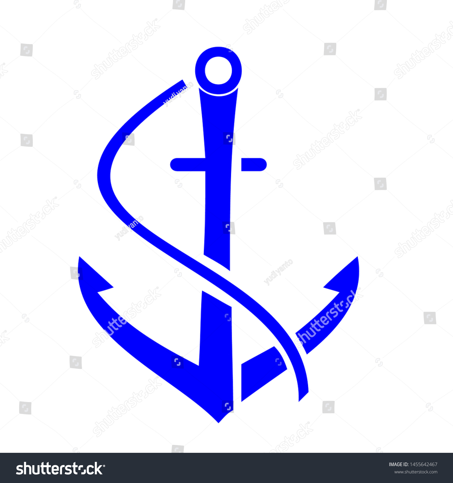 Vector Anchor Vector Nautical Symbol Anchor Stock Vector (Royalty Free ...