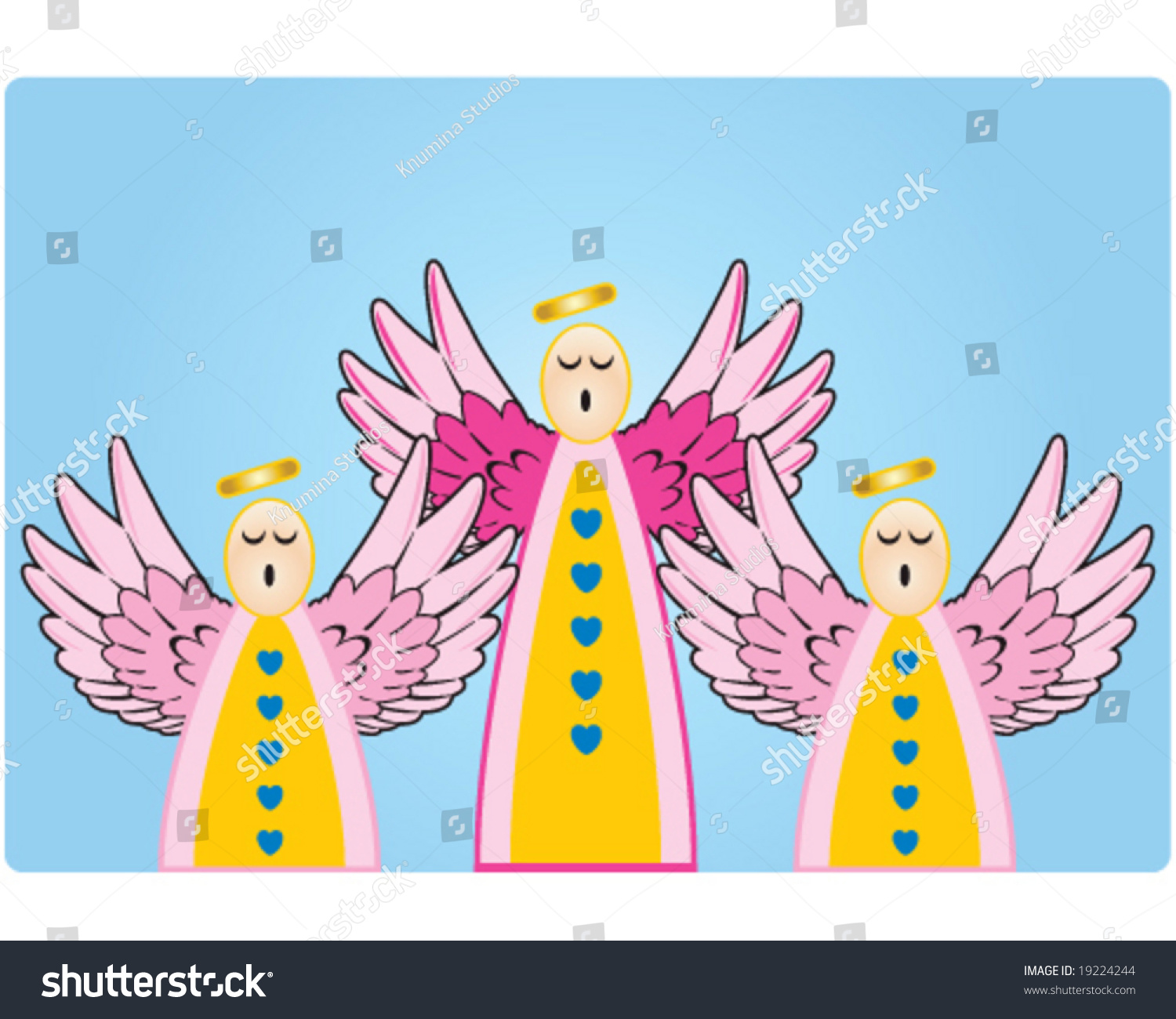 Vector Angel Choir Singing Stock Vector (Royalty Free) 19224244 ...