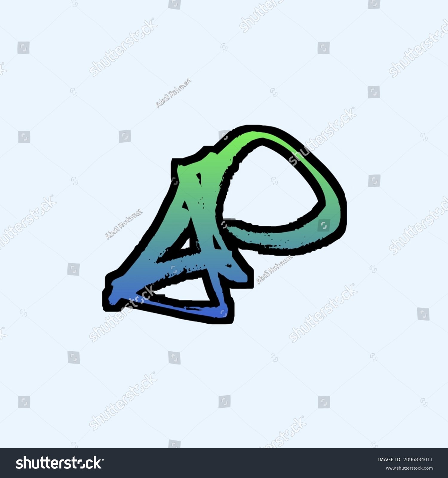 Vector Ap Graffiti Writing Logo Simple Stock Vector (Royalty Free ...