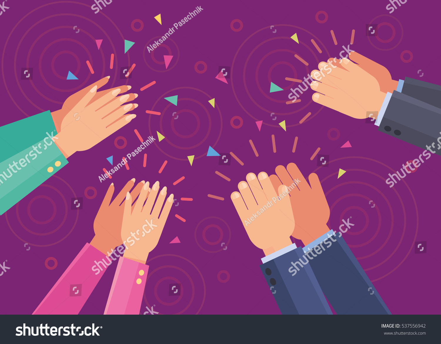 Vector Applause Clap Hands Stock Vector (Royalty Free) 537556942 ...